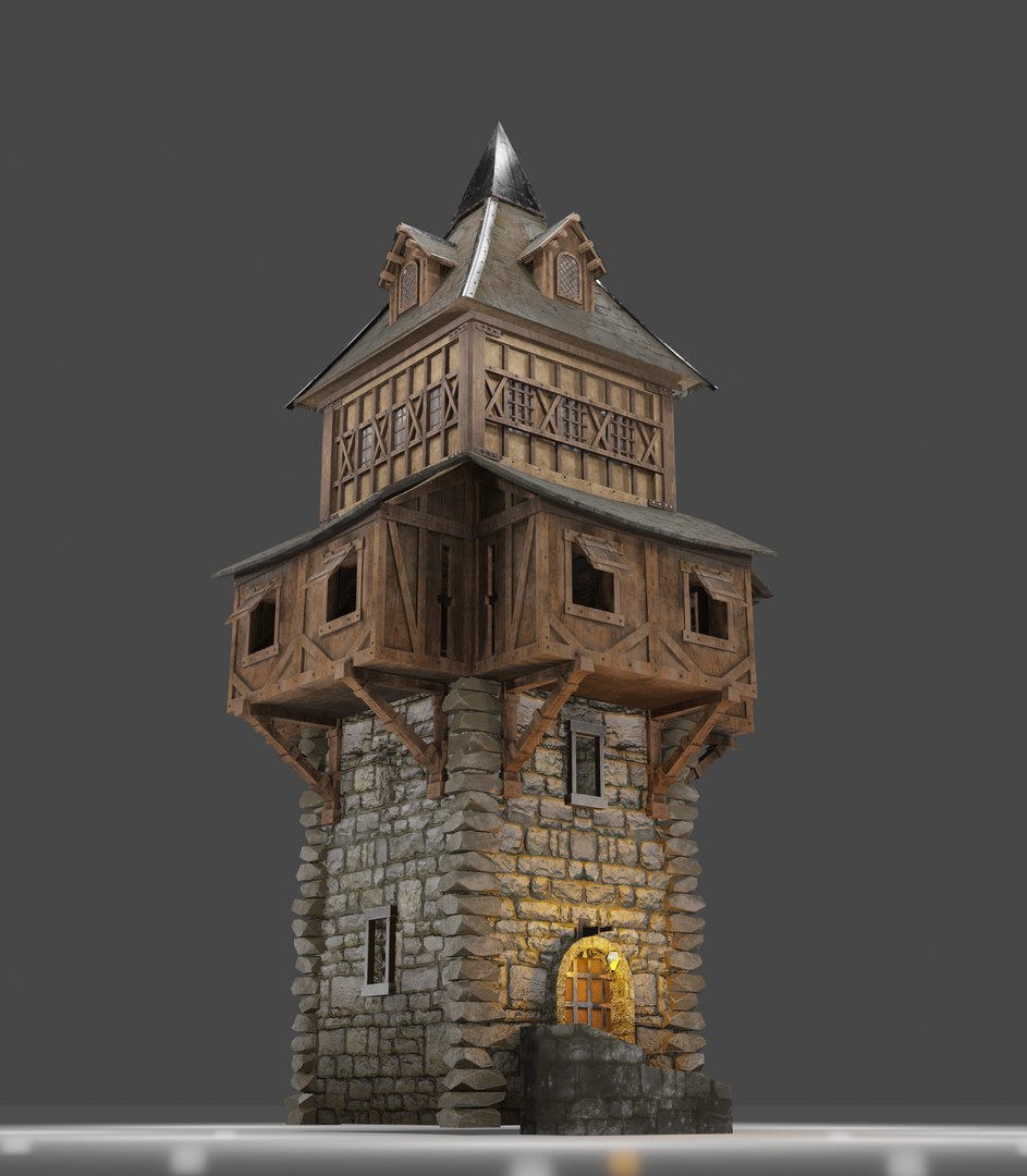 Medieval Guard Tower Model - TurboSquid 1769629