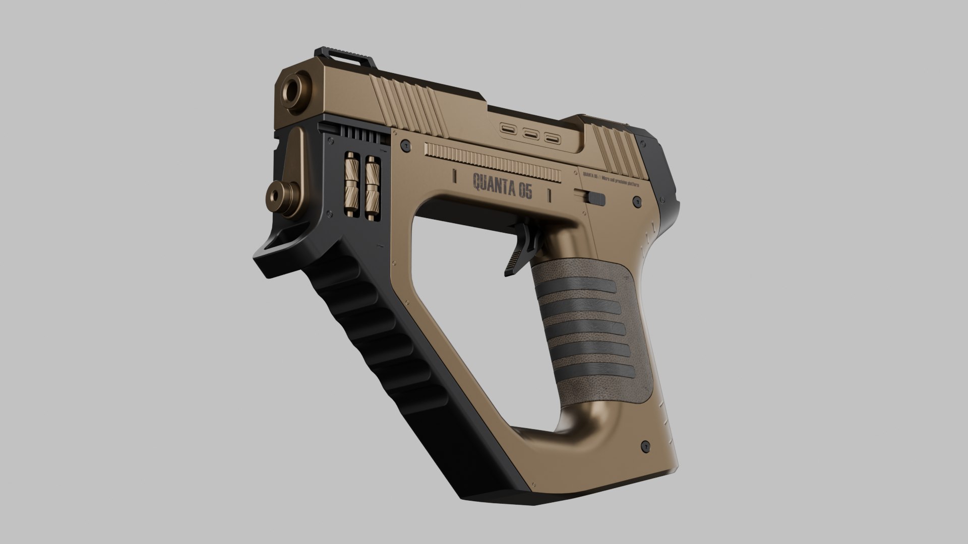 SciFi Concept Futuristic Handgun Brown Color 3D - TurboSquid 2518098