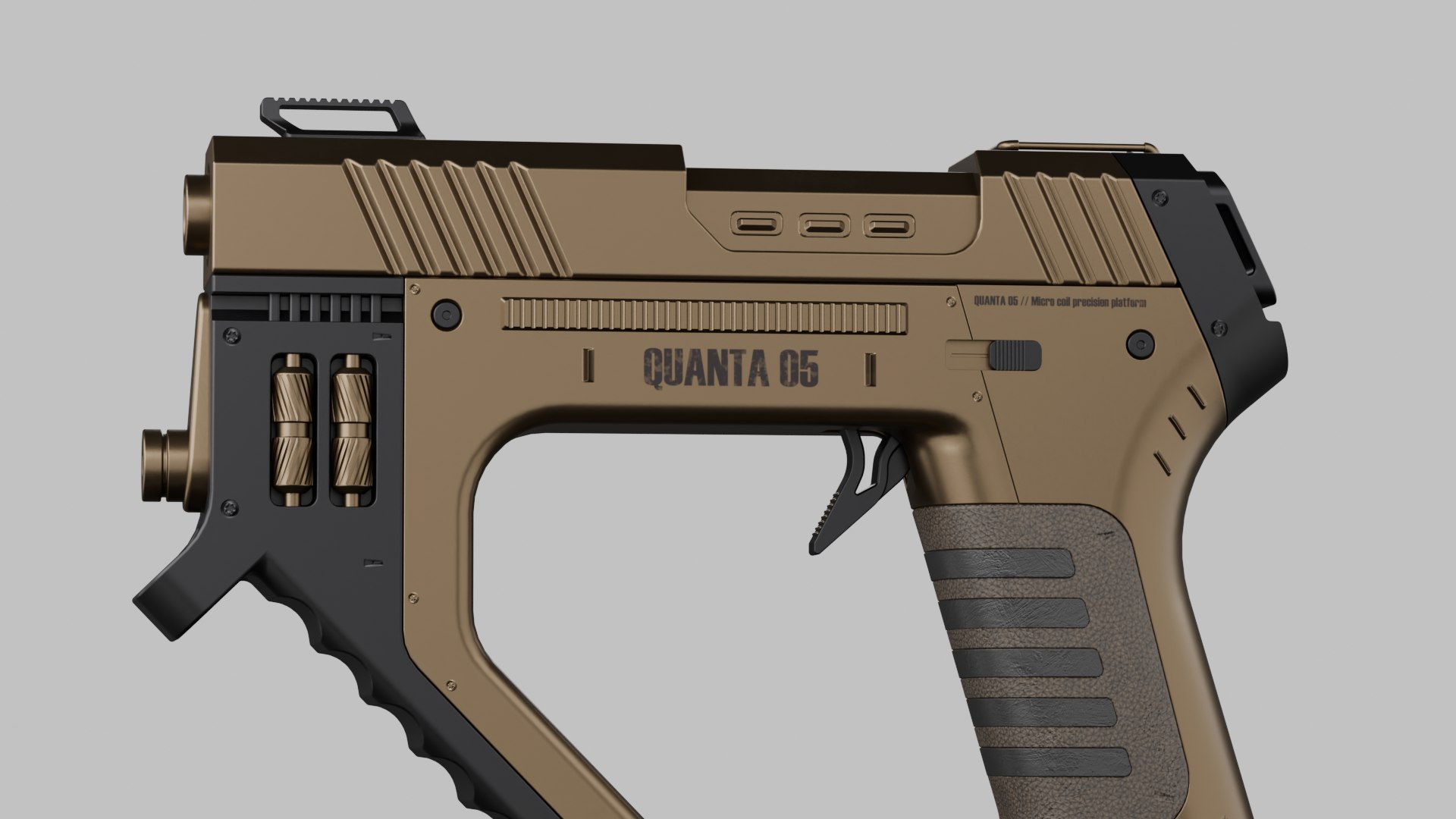 SciFi Concept Futuristic Handgun Brown Color 3D - TurboSquid 2518098