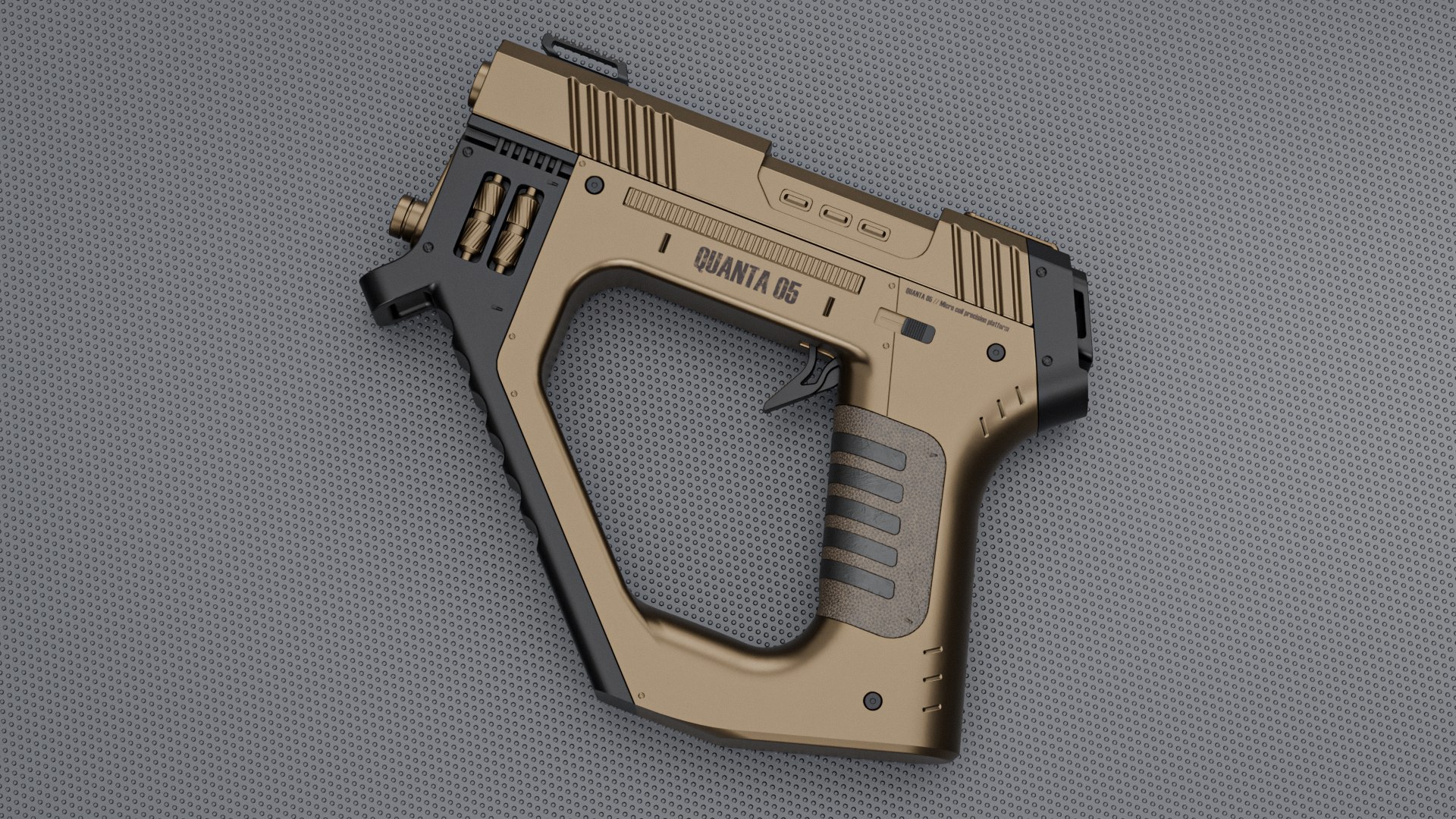 SciFi Concept Futuristic Handgun Brown Color 3D - TurboSquid 2518098