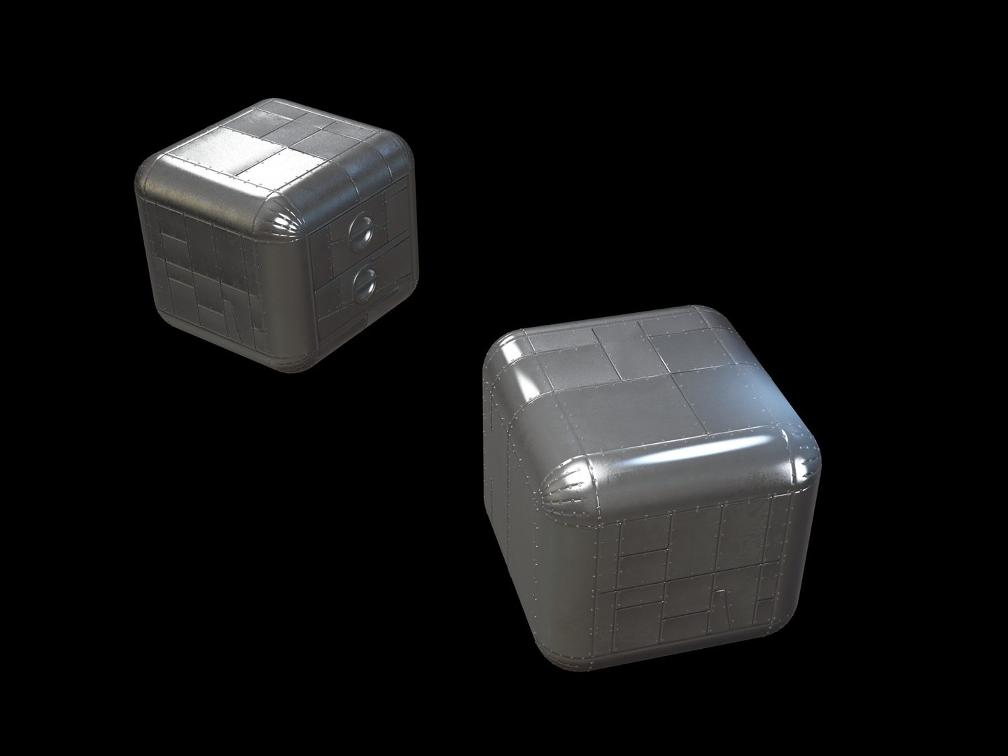 Blackhawk-2-drawer-side-table 3d Max