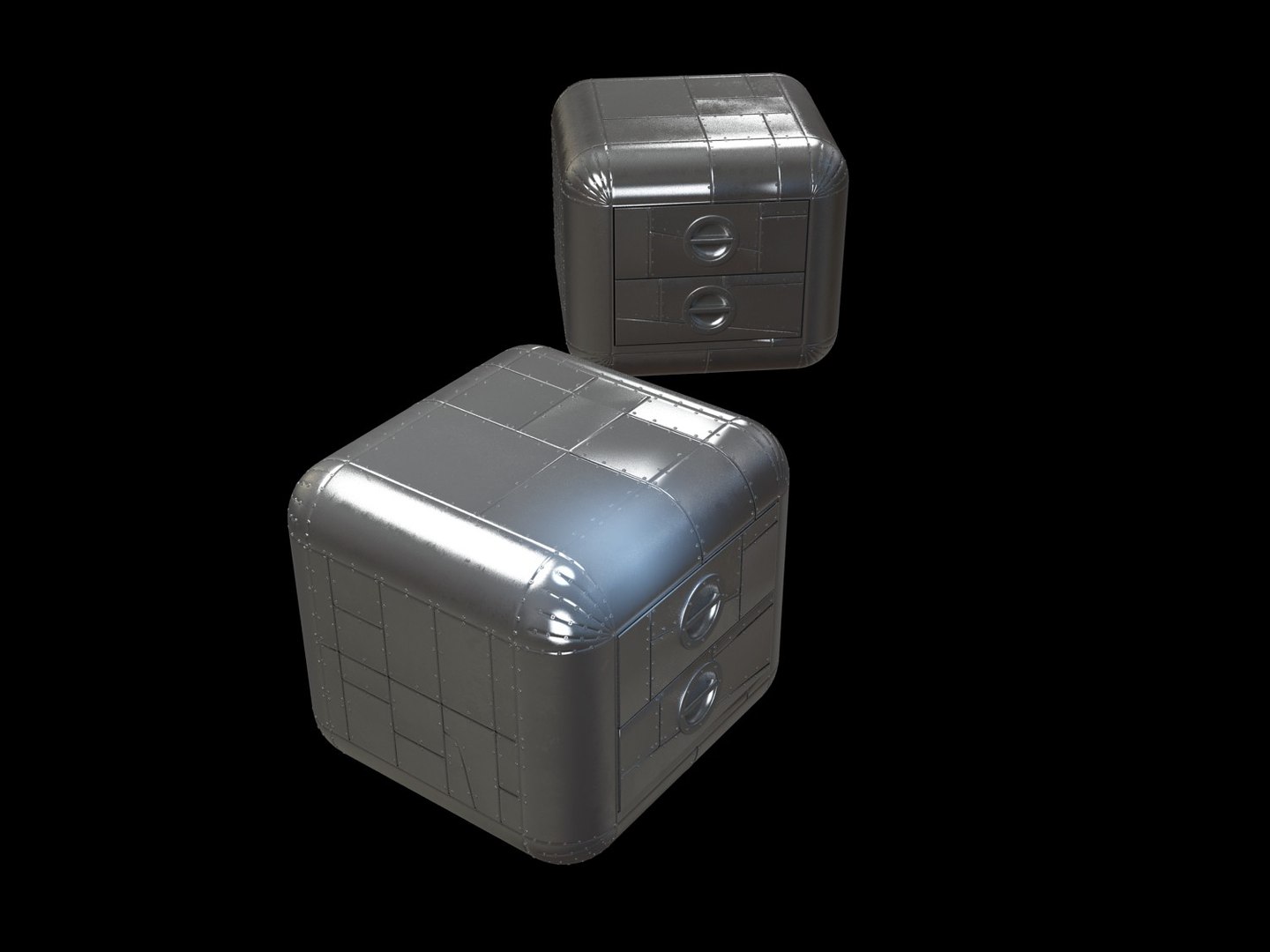 Blackhawk-2-drawer-side-table 3d Max