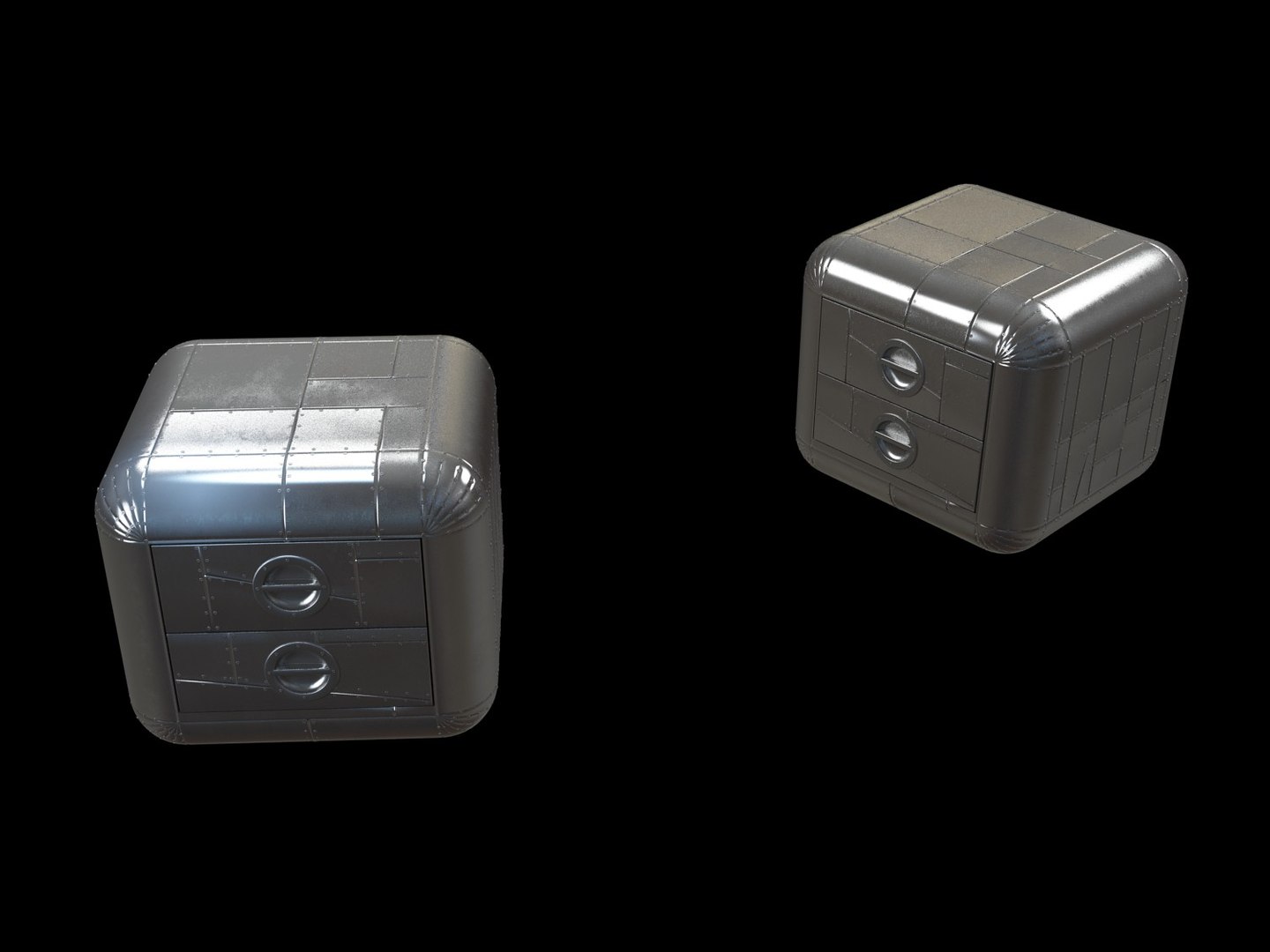 Blackhawk-2-drawer-side-table 3d Max