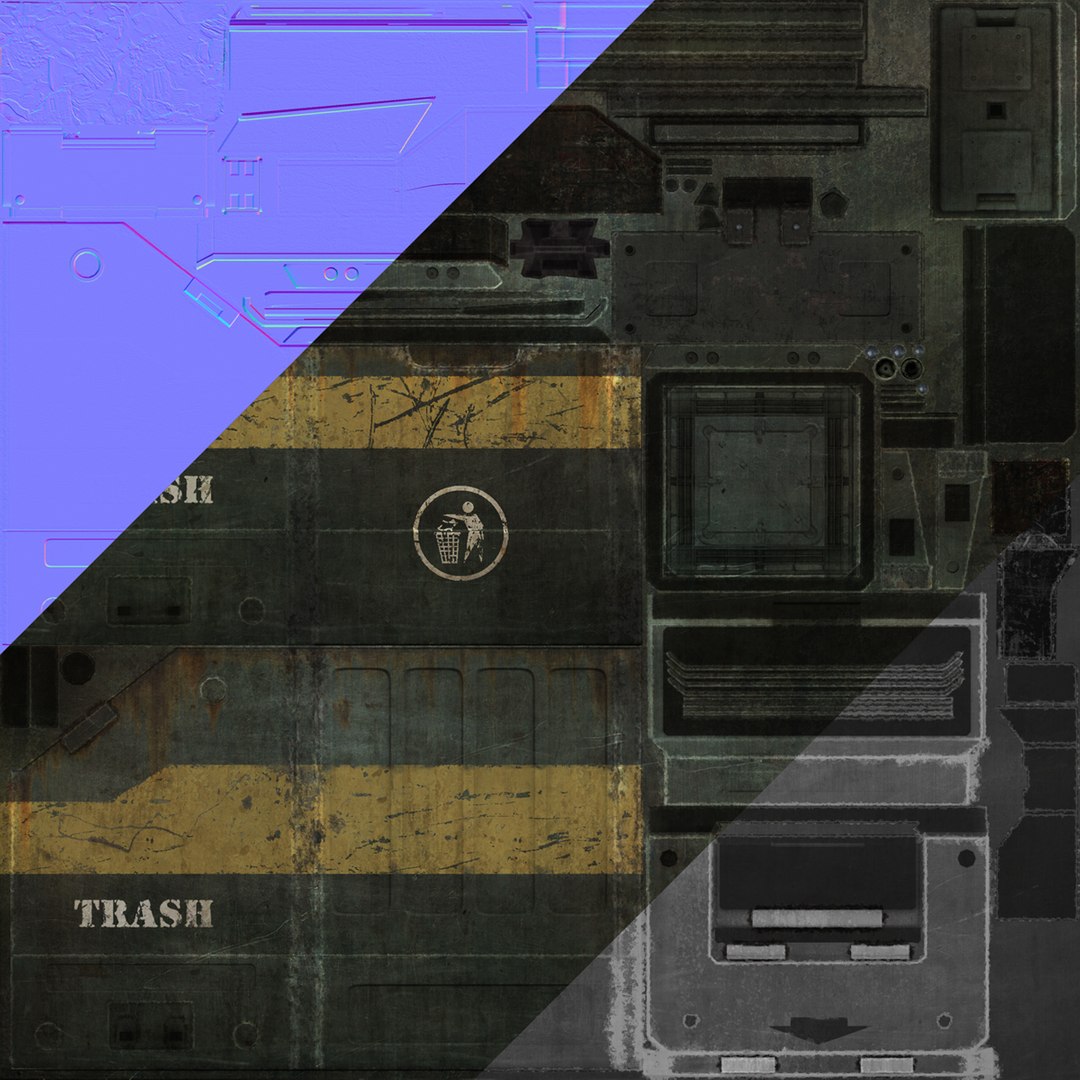 Trash Techno Sci-fi 3d Model