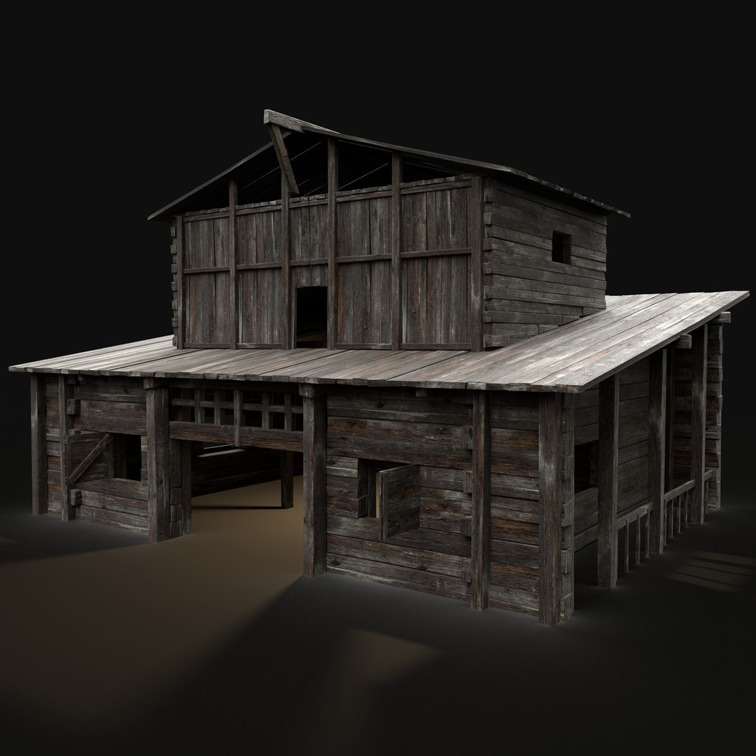 3D House Medieval Granary Model - TurboSquid 1682308