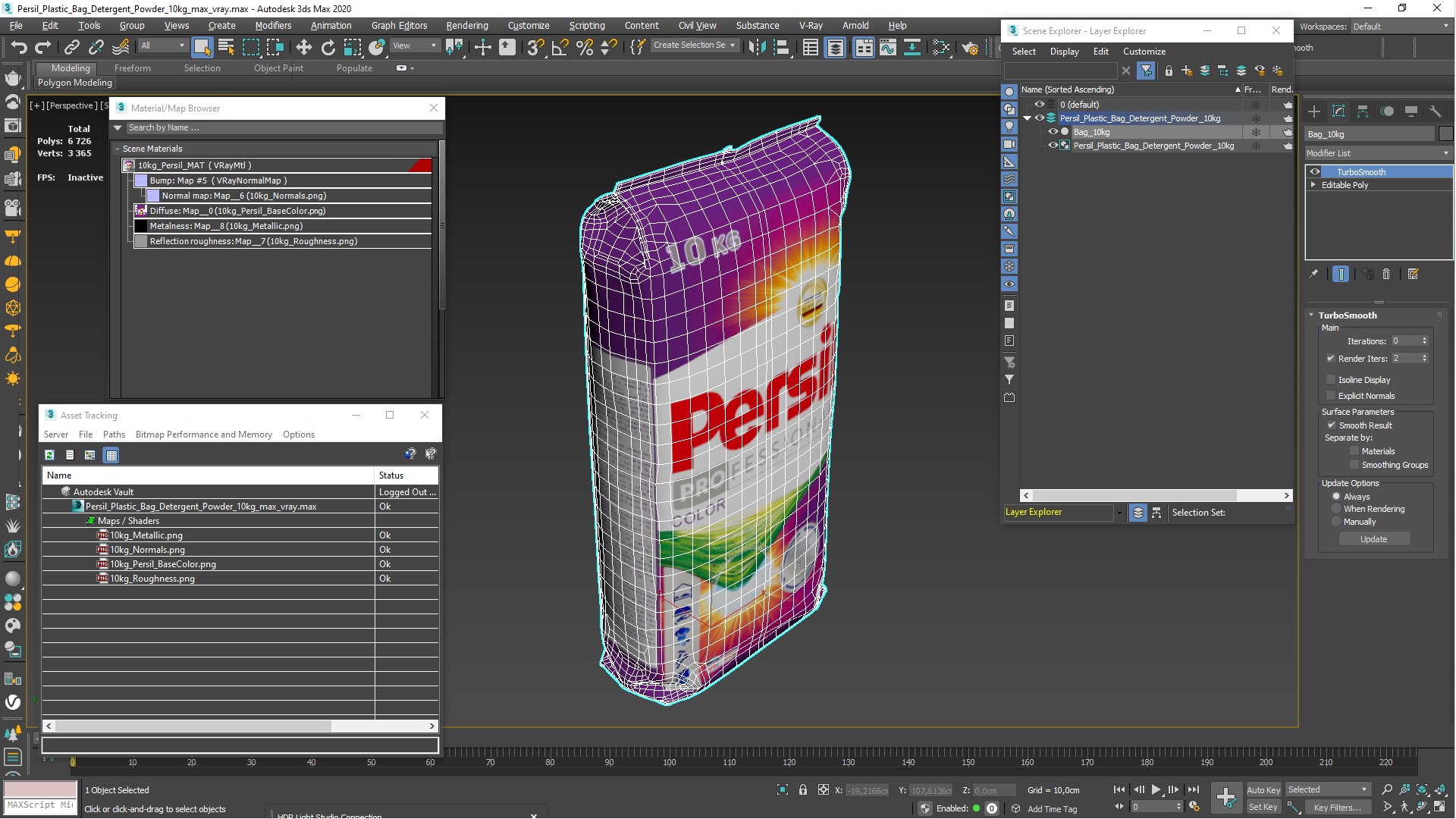 3D Model Persil Plastic Bag Detergent Powder 10kg - TurboSquid 2409989