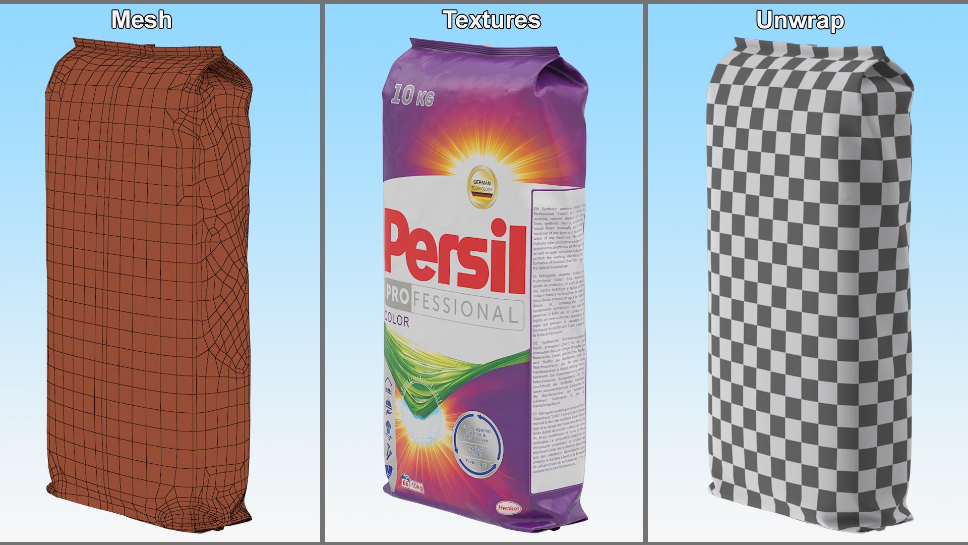 3D Model Persil Plastic Bag Detergent Powder 10kg - TurboSquid 2409989