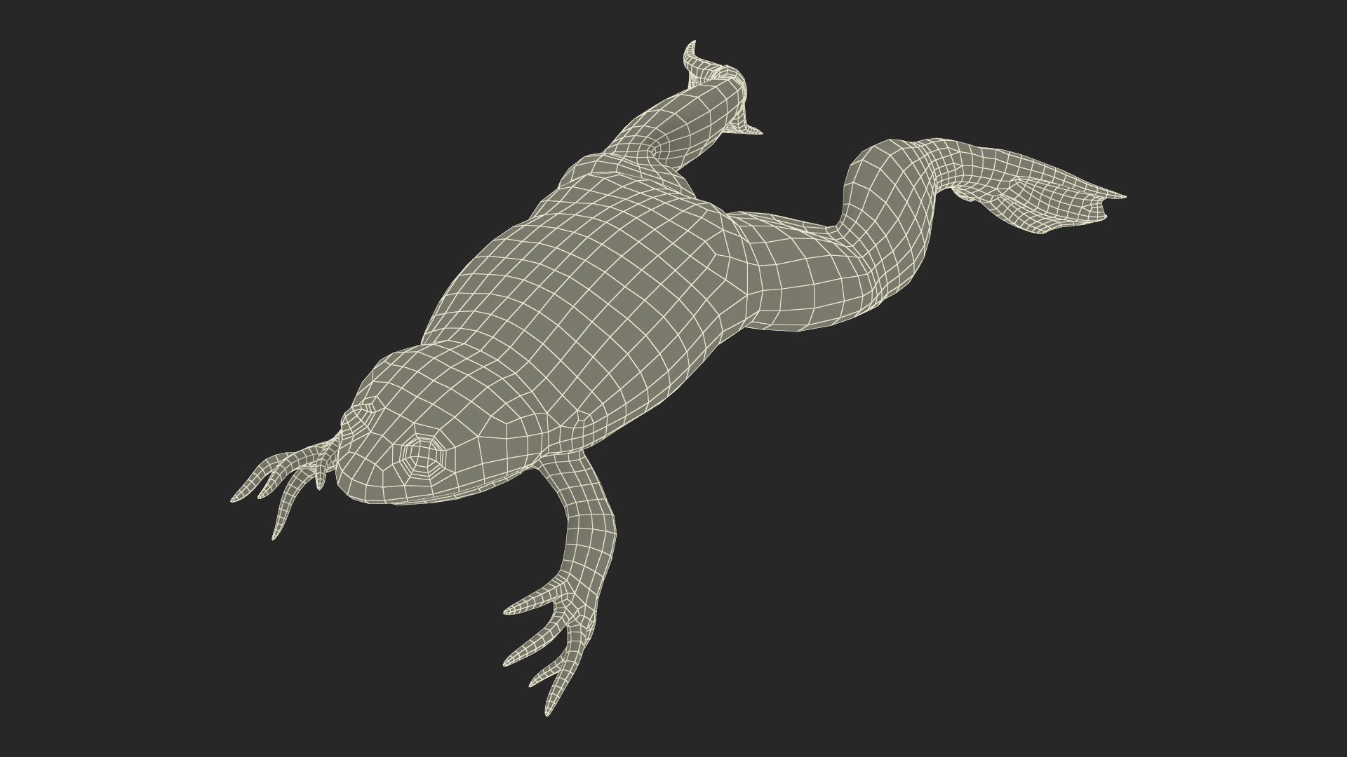 3D Xenopus African Clawed Toad Jump Pose - TurboSquid 2133621