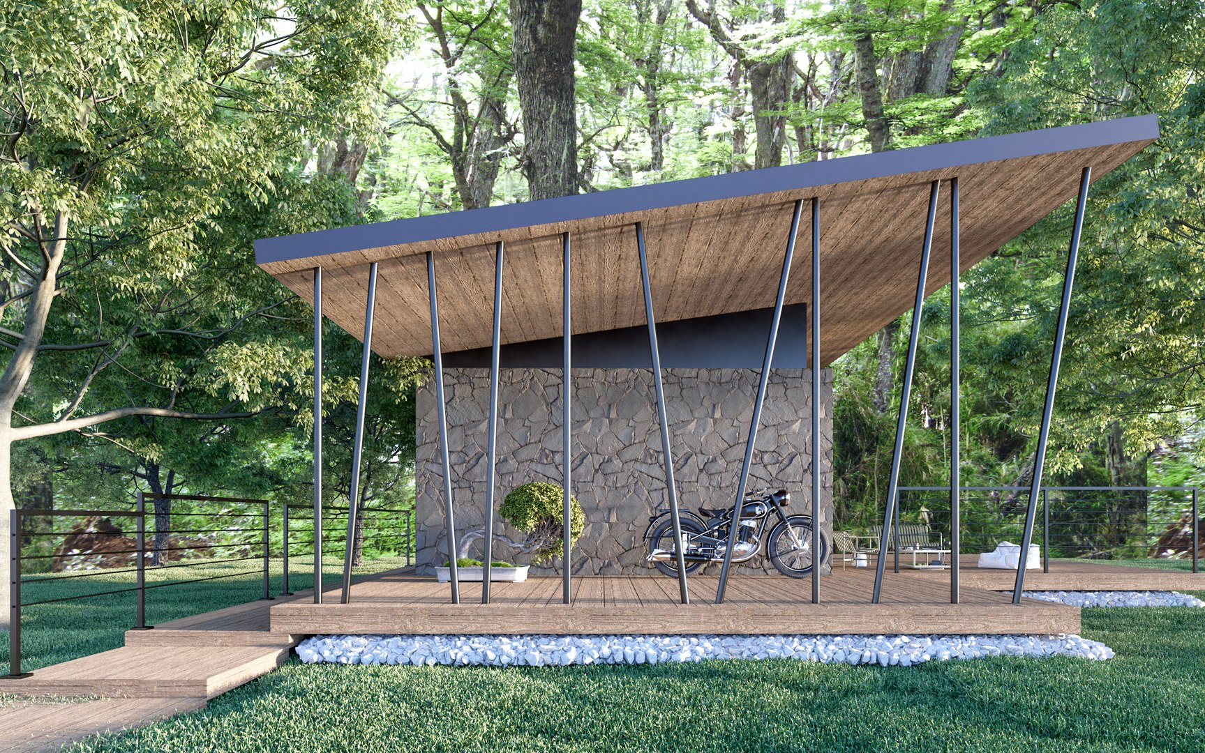 The Forest House Full Scene model - TurboSquid 1772879