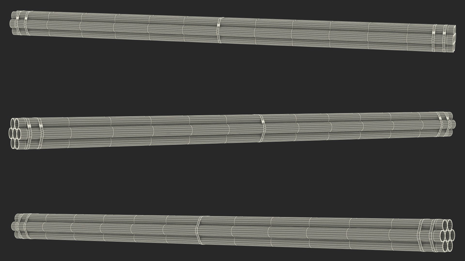 Thick Plastic Pipes Bundle 6 Meters 3D Model - TurboSquid 2211474