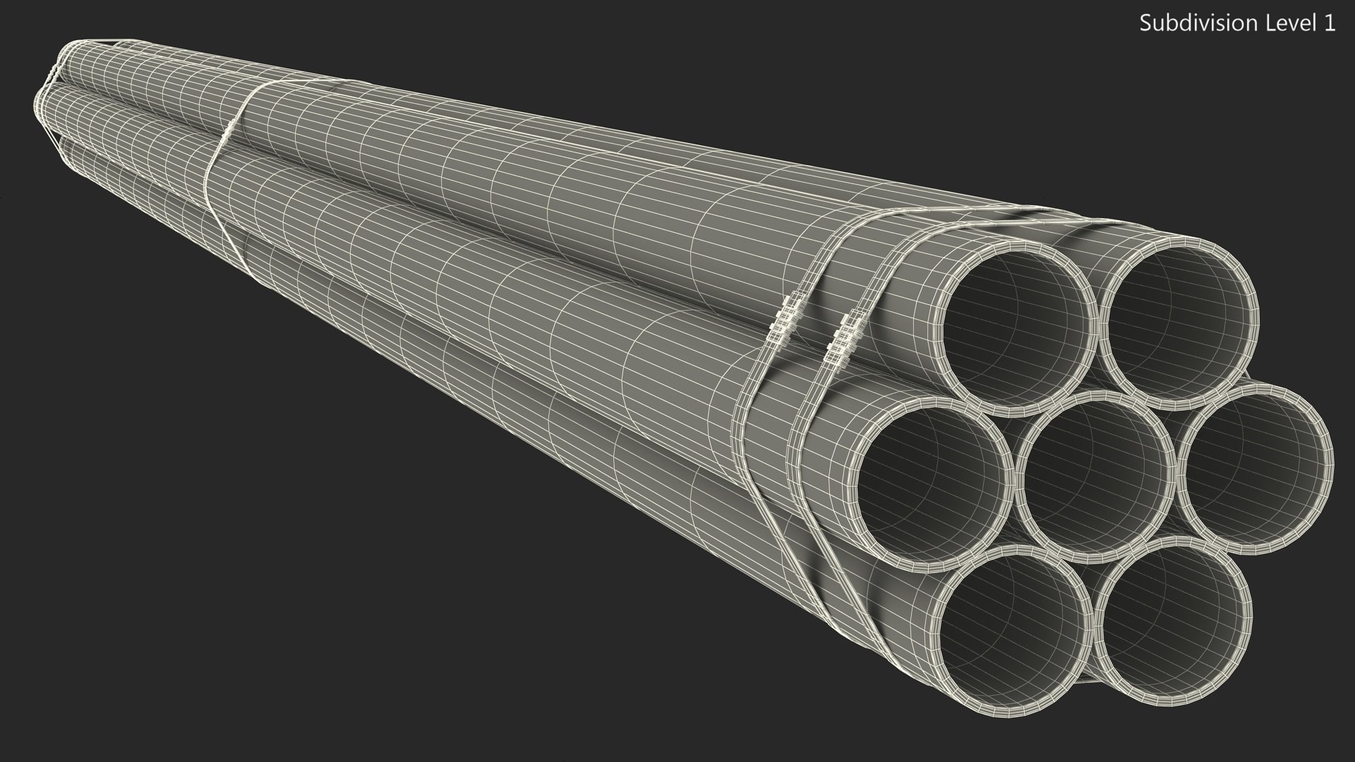 Thick Plastic Pipes Bundle 6 Meters 3D Model - TurboSquid 2211474