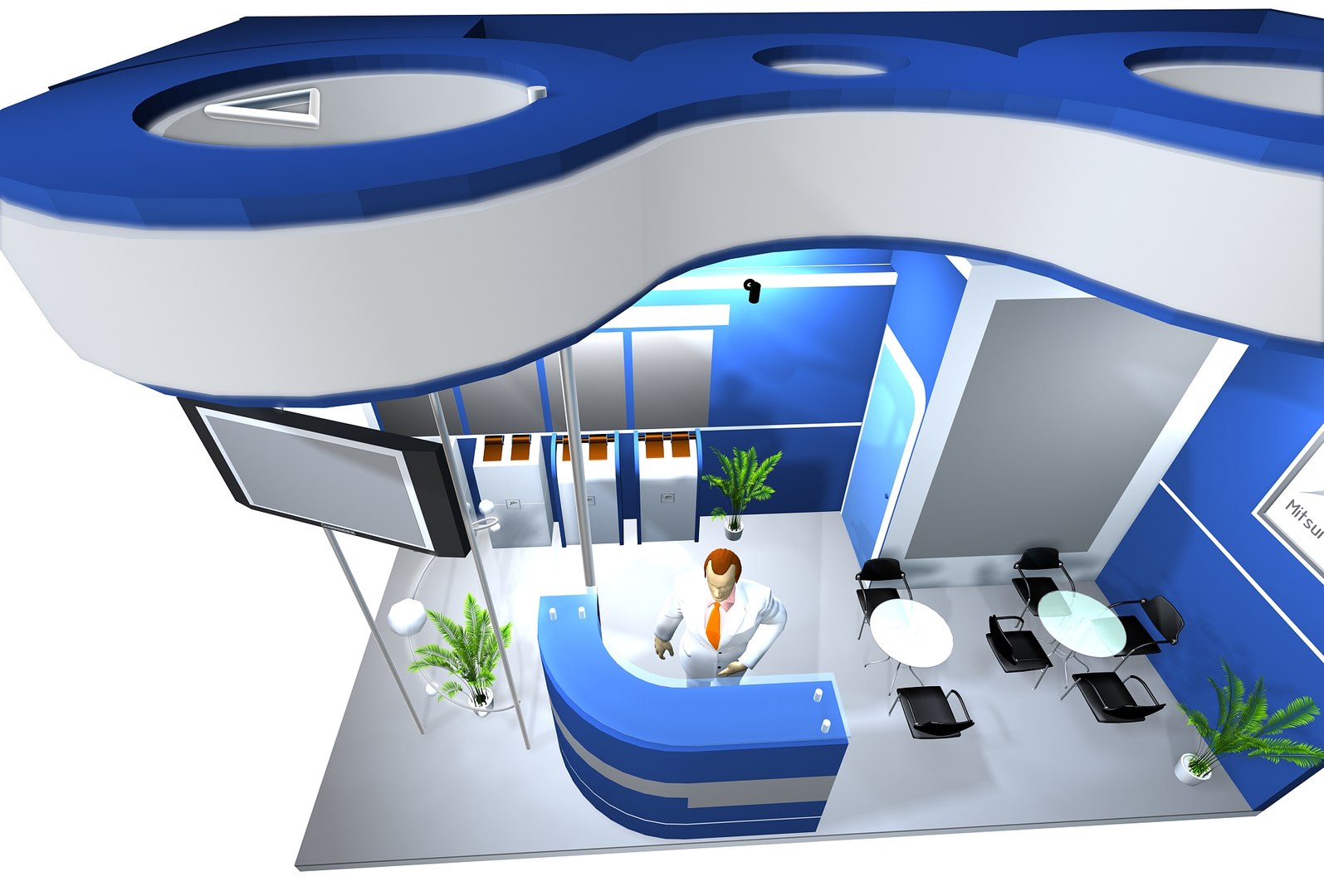 6x3 Booth Design 3D Model - TurboSquid 1854512
