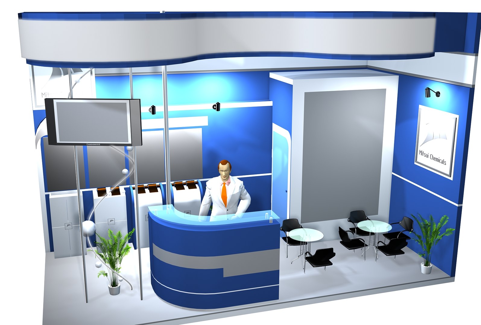 6x3 Booth Design 3D Model - TurboSquid 1854512