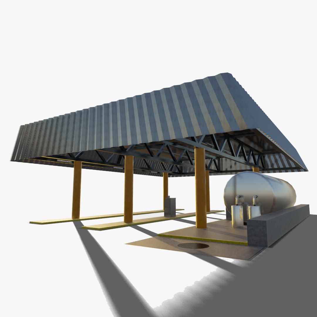 Fuel Station 3D model - TurboSquid 1765601