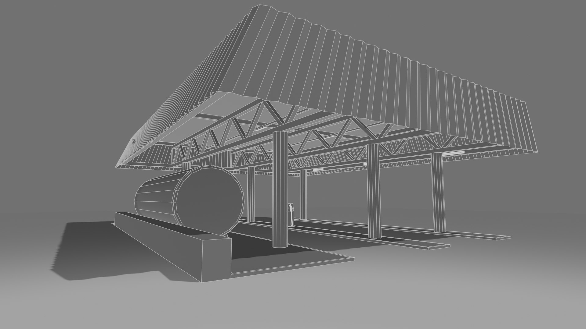 Fuel Station 3D Model - TurboSquid 1765601