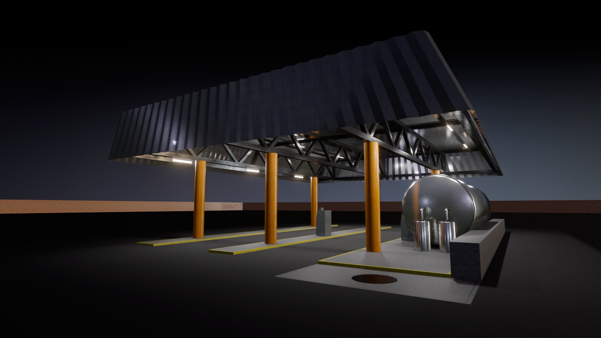 Fuel Station 3D Model - TurboSquid 1765601