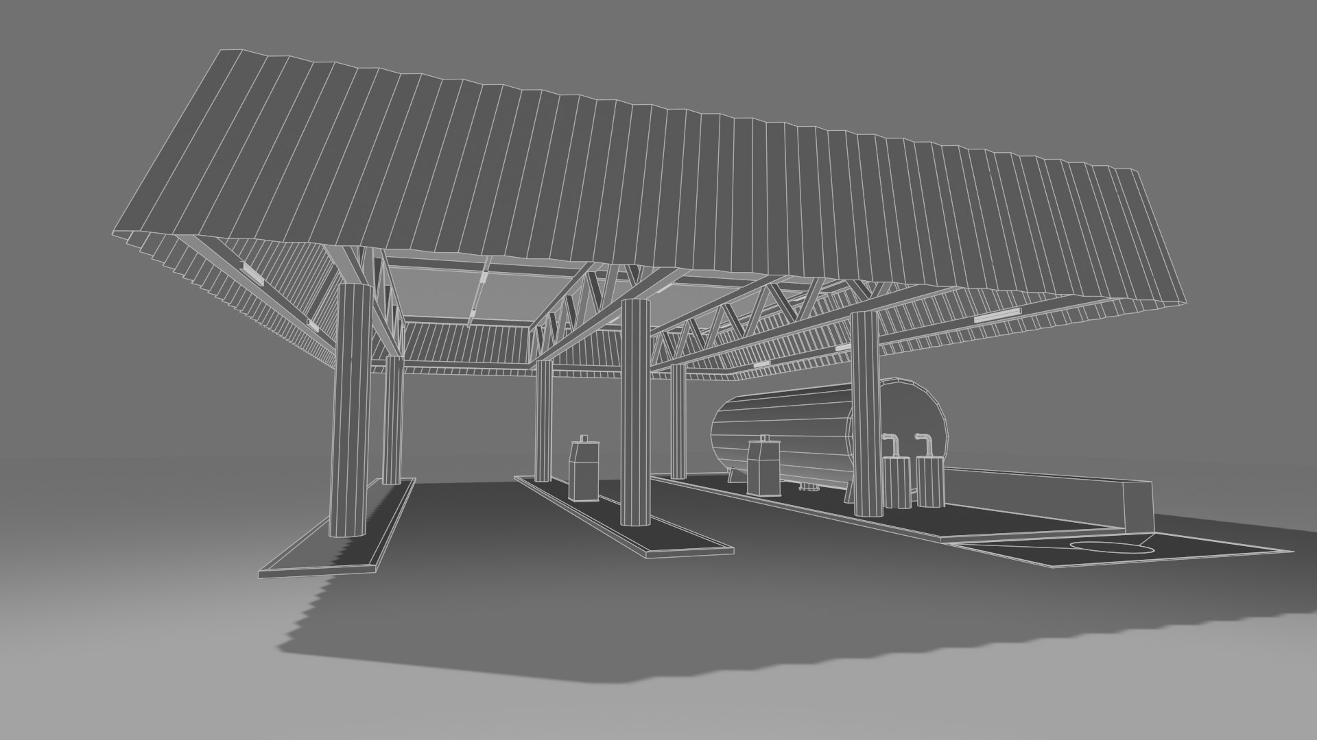 Fuel Station 3D Model - TurboSquid 1765601