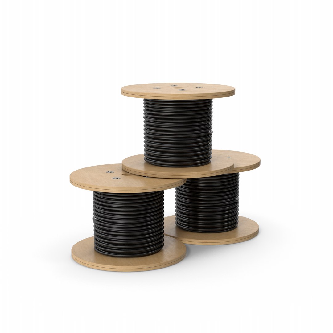 Cable Reel Drums Stack 3D Model - TurboSquid 1989137