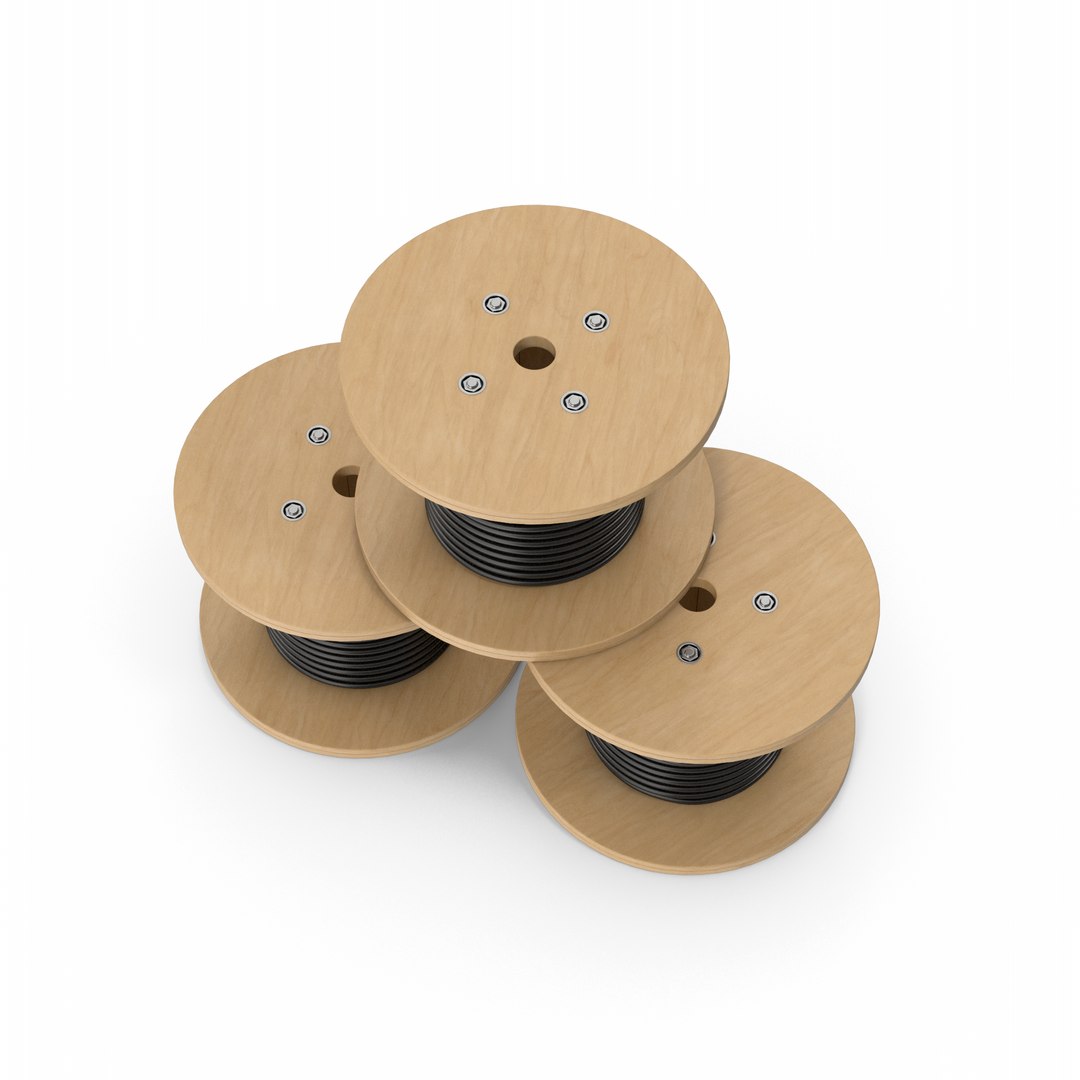 Cable Reel Drums Stack 3D Model - TurboSquid 1989137