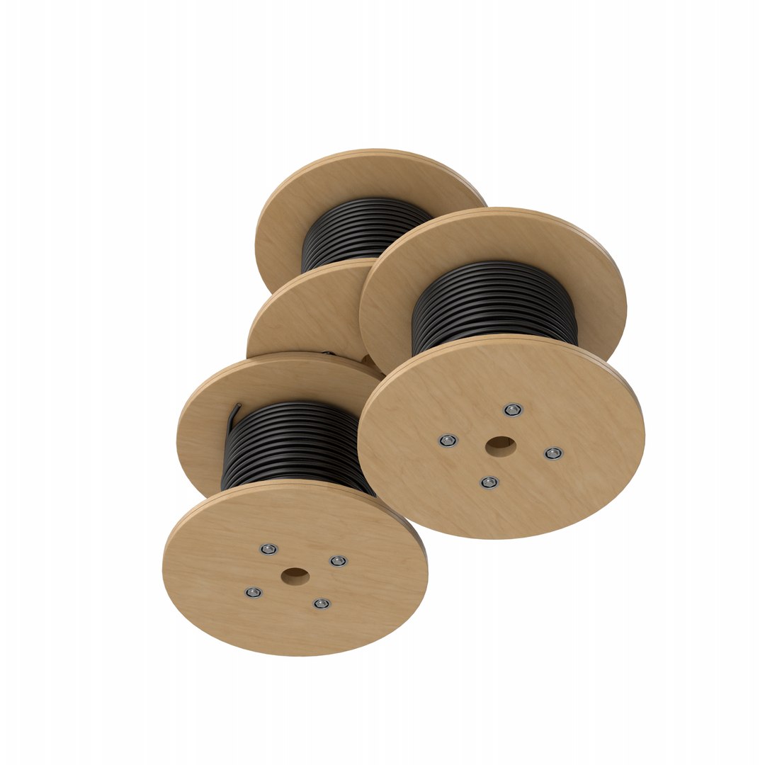 Cable Reel Drums Stack 3D Model - TurboSquid 1989137