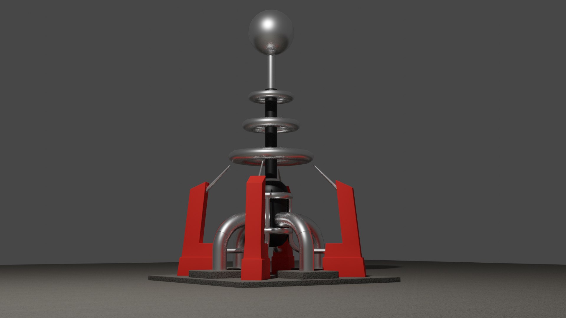 3D Tesla Coil Turret Model - TurboSquid 1596372