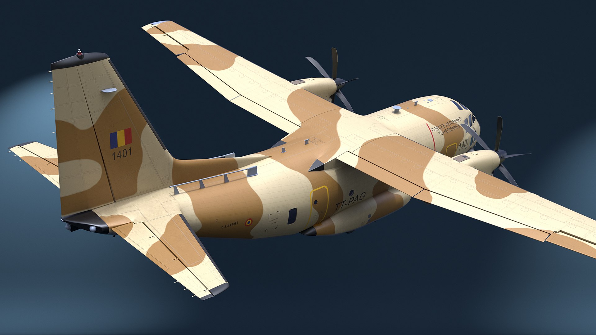 3D Aircraft C-27J Spartan Morocco Flight Model - TurboSquid 2295958