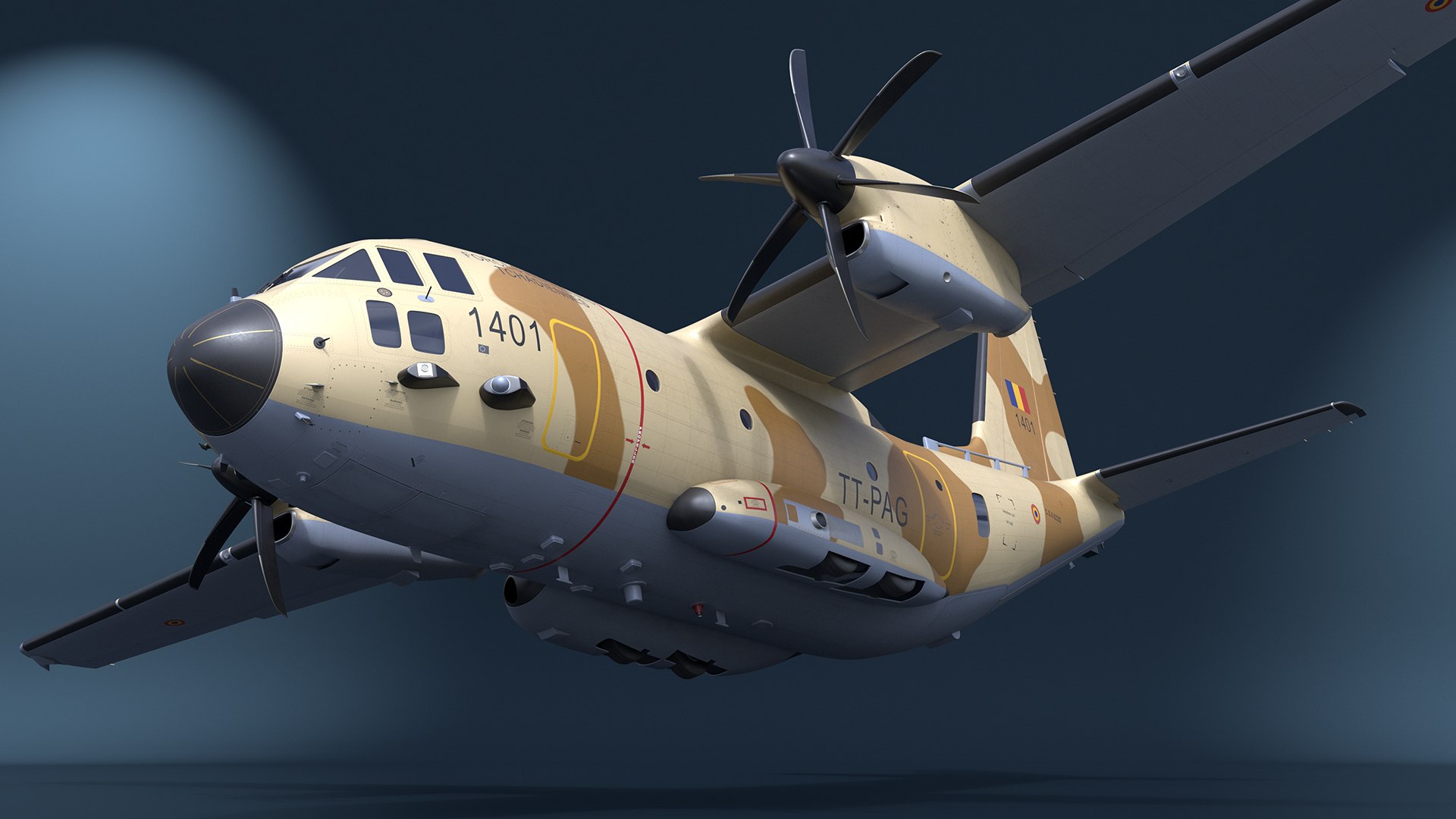 3D Aircraft C-27J Spartan Morocco Flight Model - TurboSquid 2295958