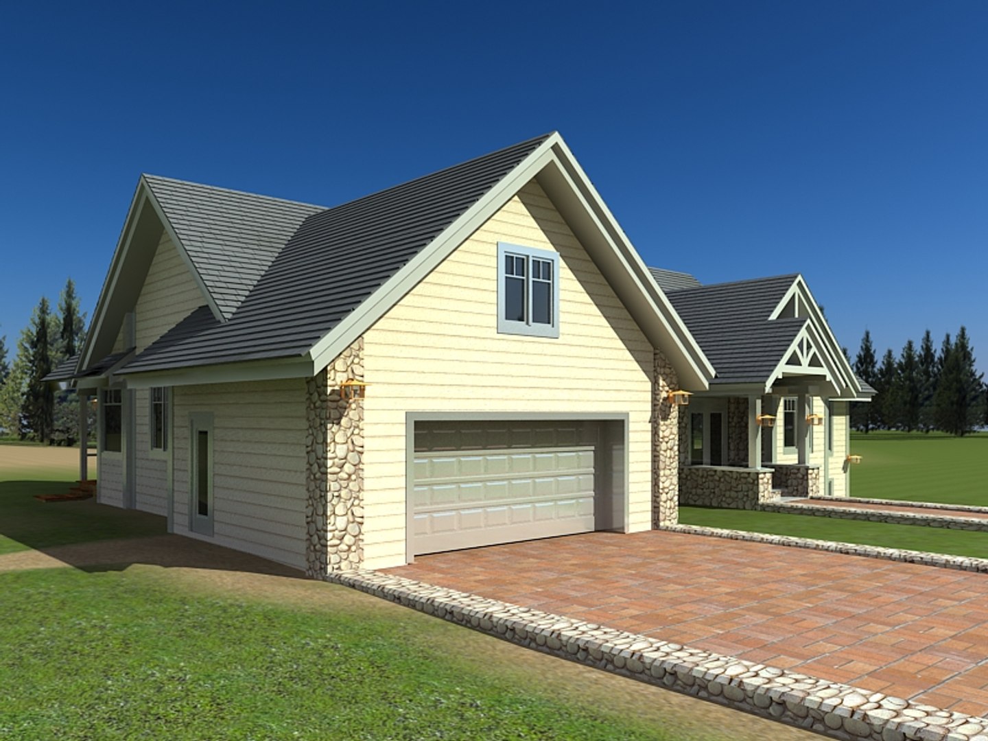Nice Single Home 3d Model