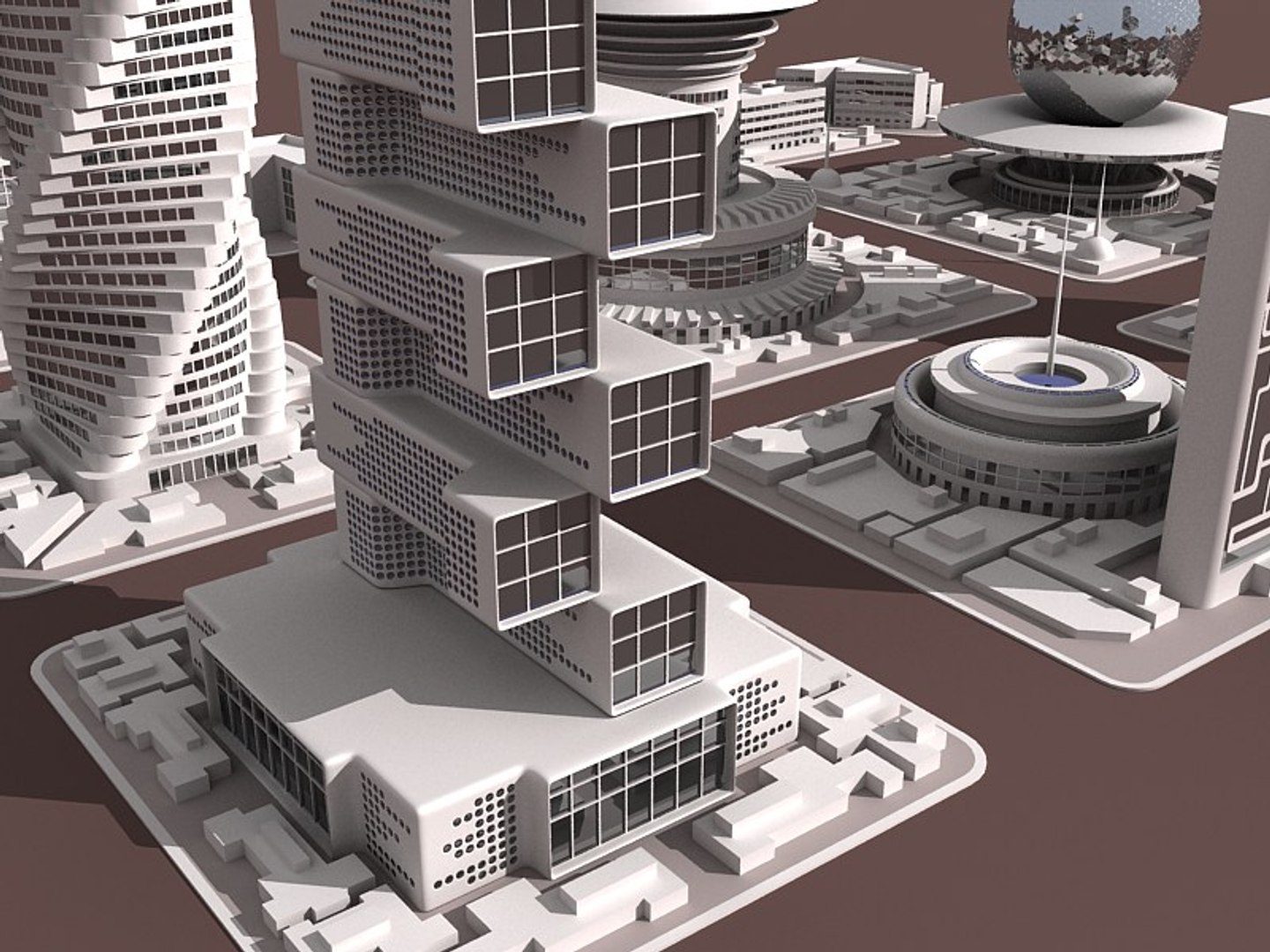 Future City Block 01 3d Max