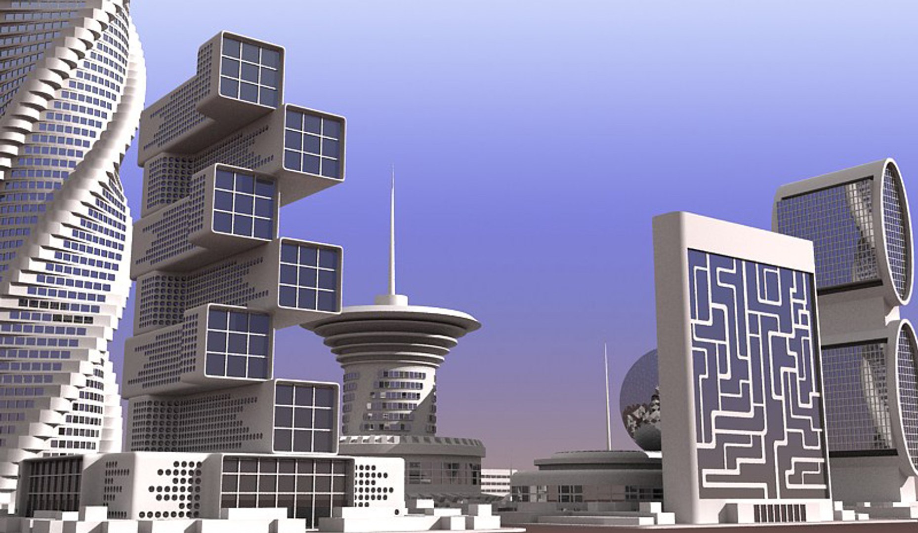 Future City Block 01 3d Max