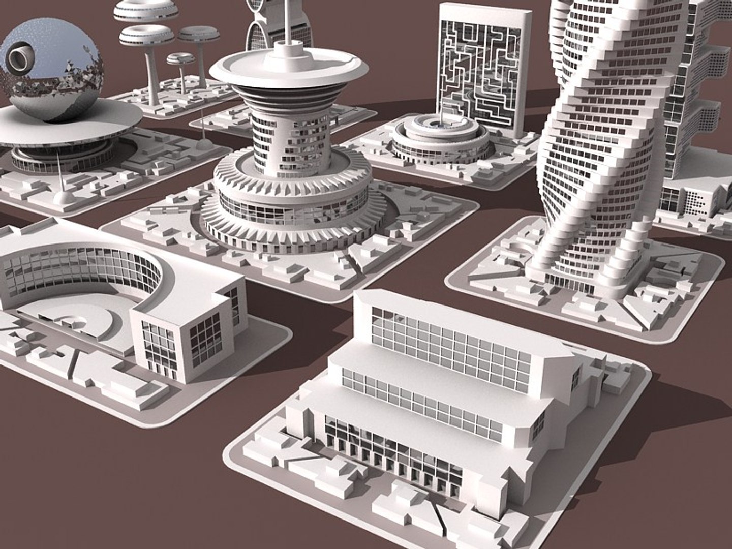 Future City Block 01 3d Max