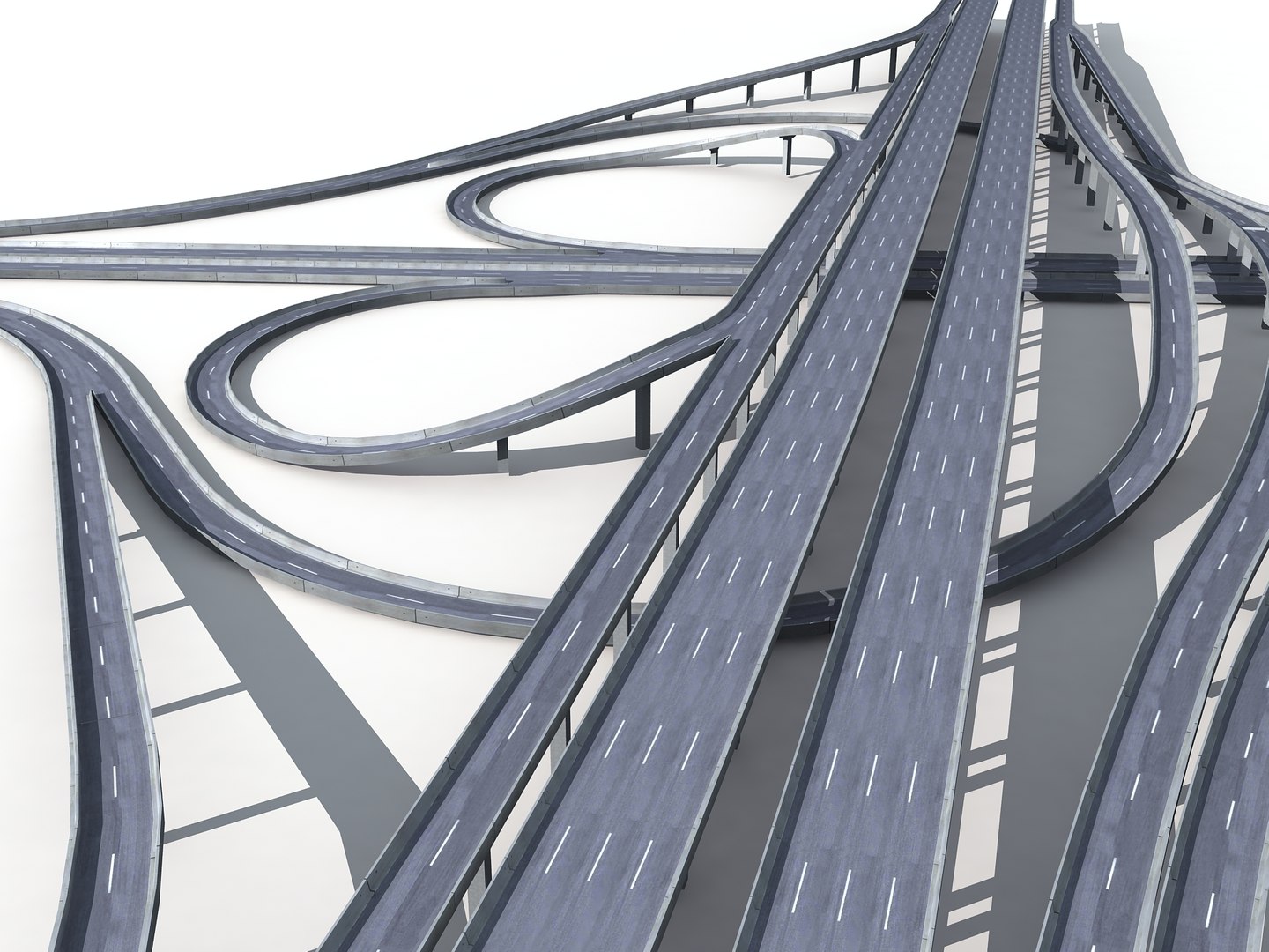3D viaduct highway model - TurboSquid 1514354