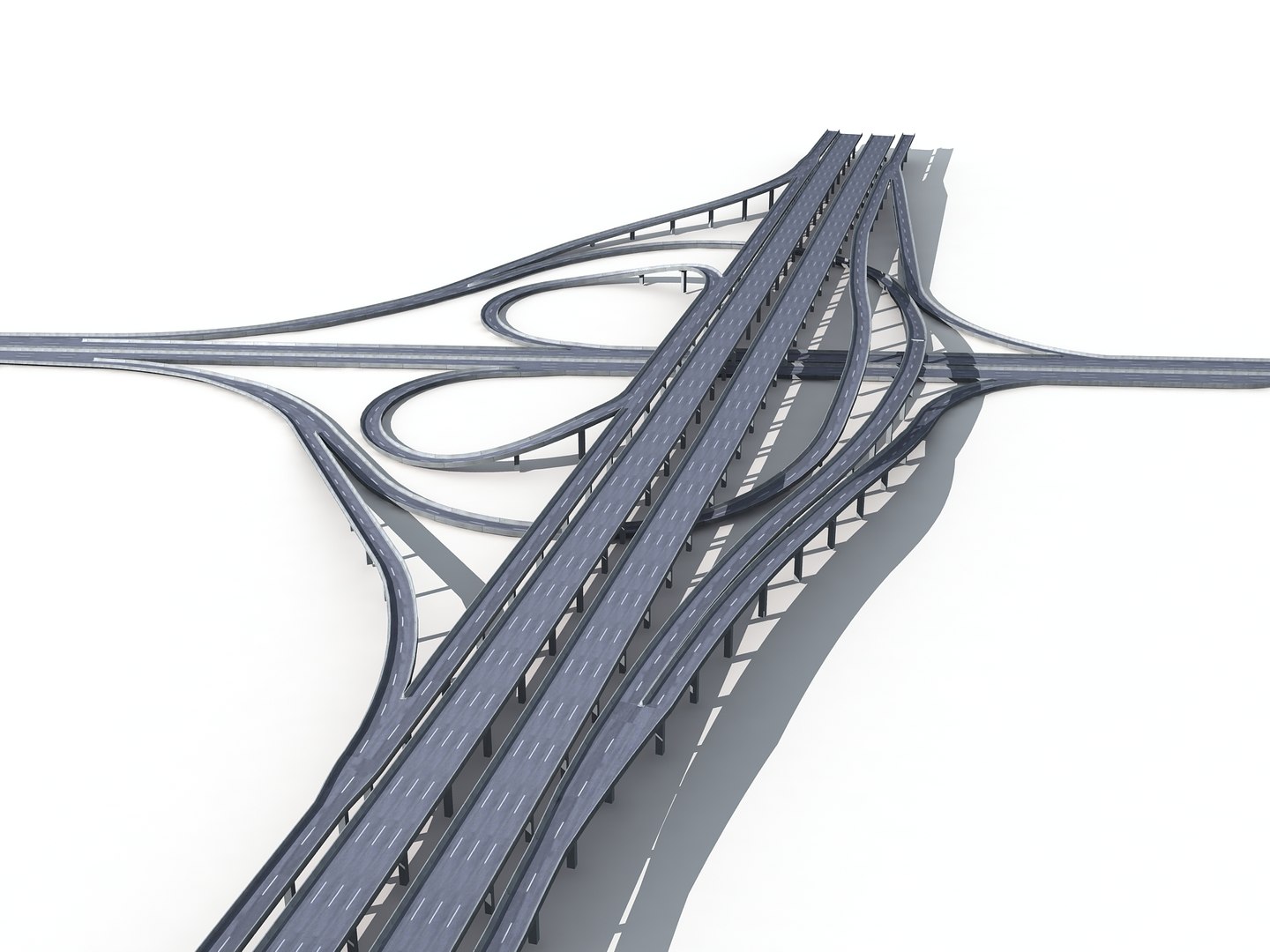 3D viaduct highway model - TurboSquid 1514354