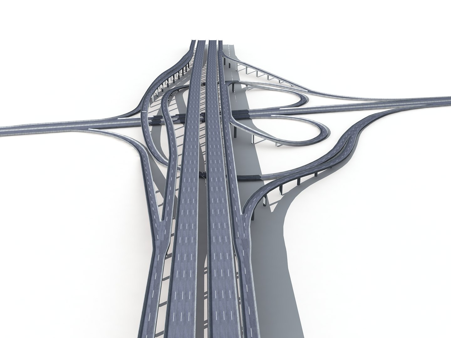3D viaduct highway model - TurboSquid 1514354