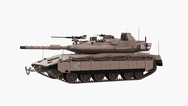 modelo 3d Tanque israelí Merkava 5 de color beige - TurboSquid 2290770