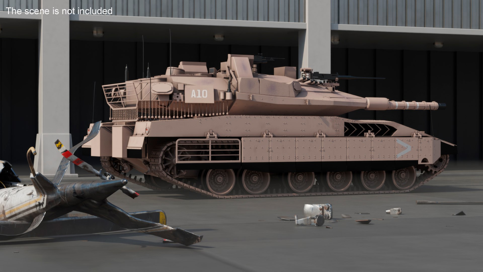 3D Model Israeli Tank Merkava 5 Beige Rigged - TurboSquid 2290770