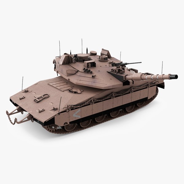 modelo 3d Tanque israelí Merkava 5 de color beige - TurboSquid 2290770