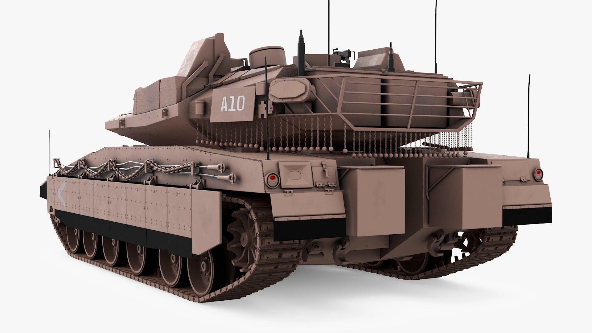 3D Model Israeli Tank Merkava 5 Beige Rigged - TurboSquid 2290770