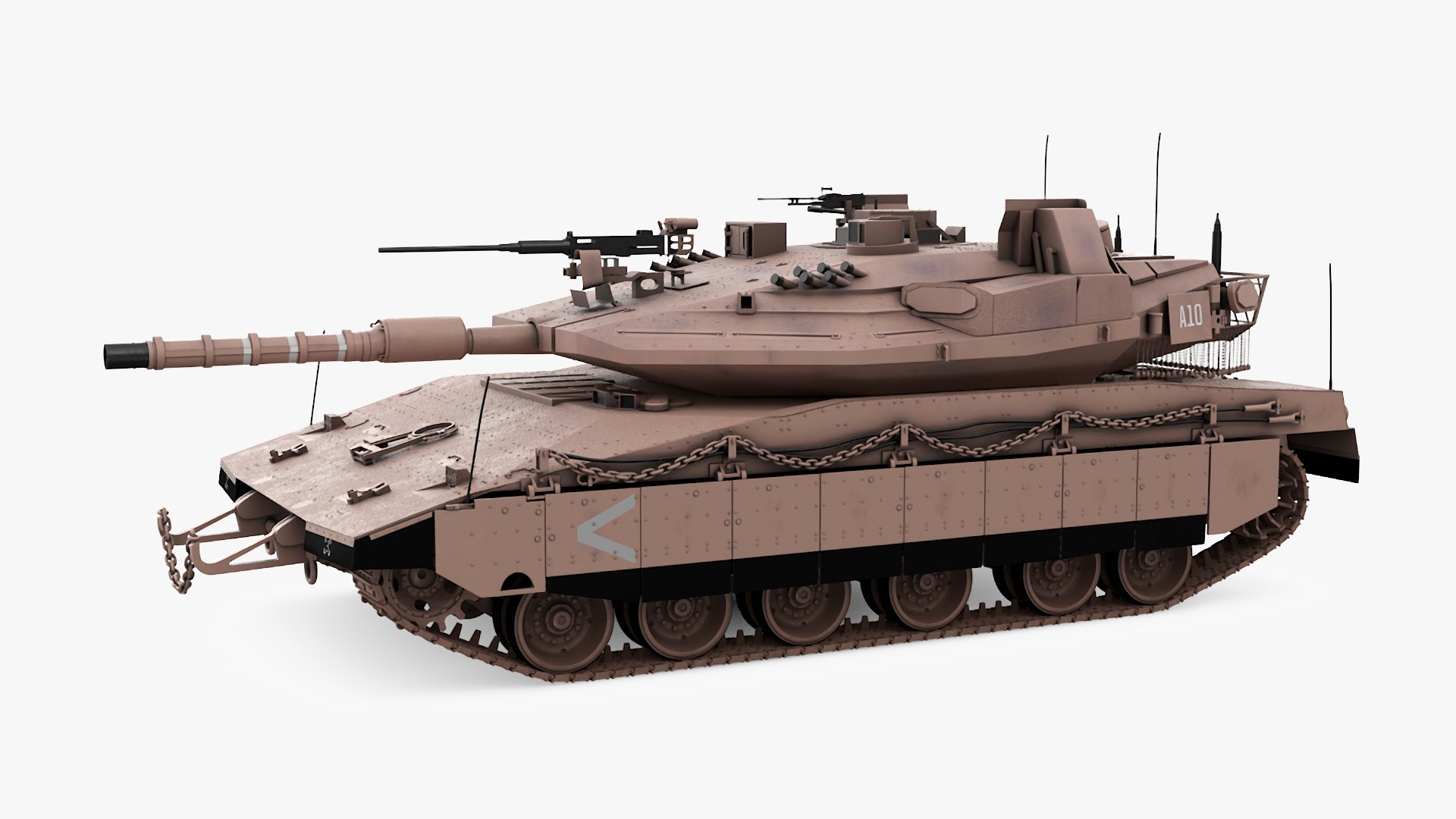 3D Model Israeli Tank Merkava 5 Beige Rigged - TurboSquid 2290770