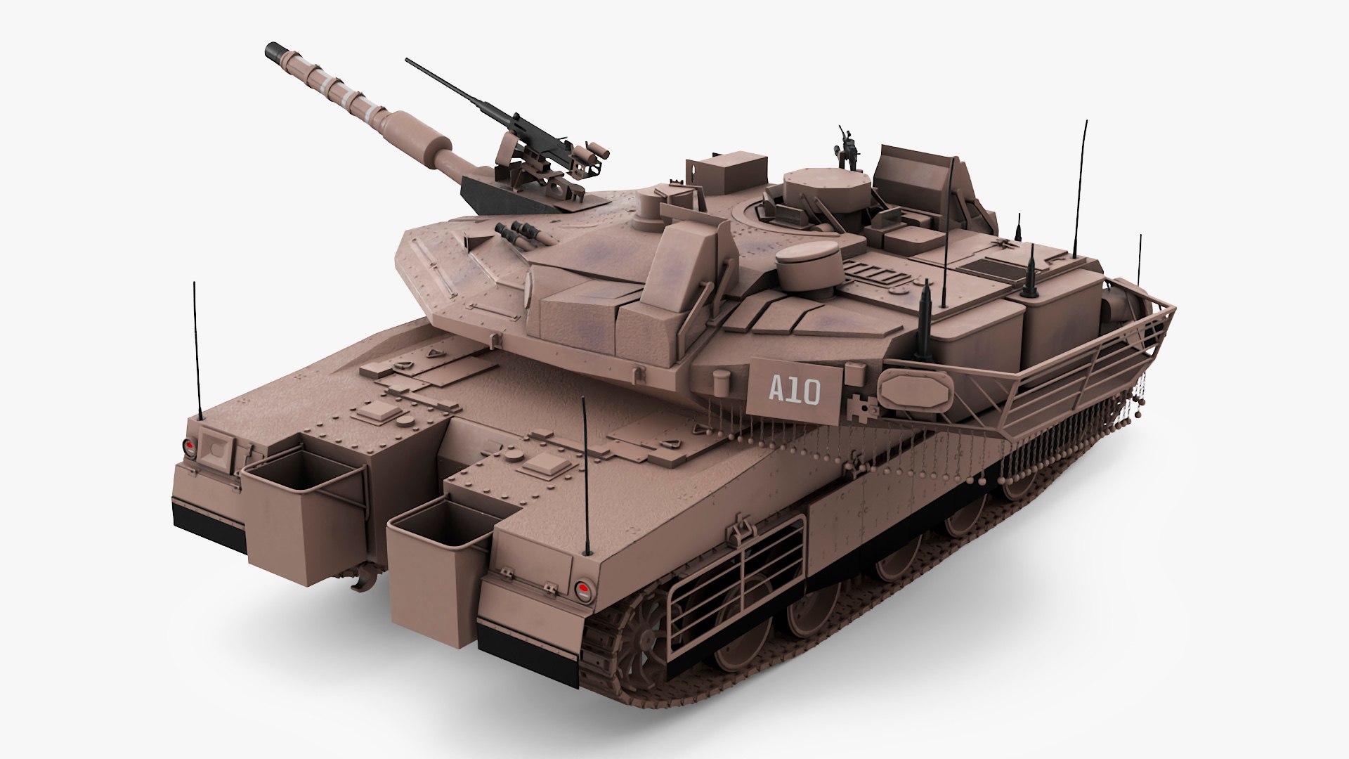 3D Model Israeli Tank Merkava 5 Beige Rigged - TurboSquid 2290770
