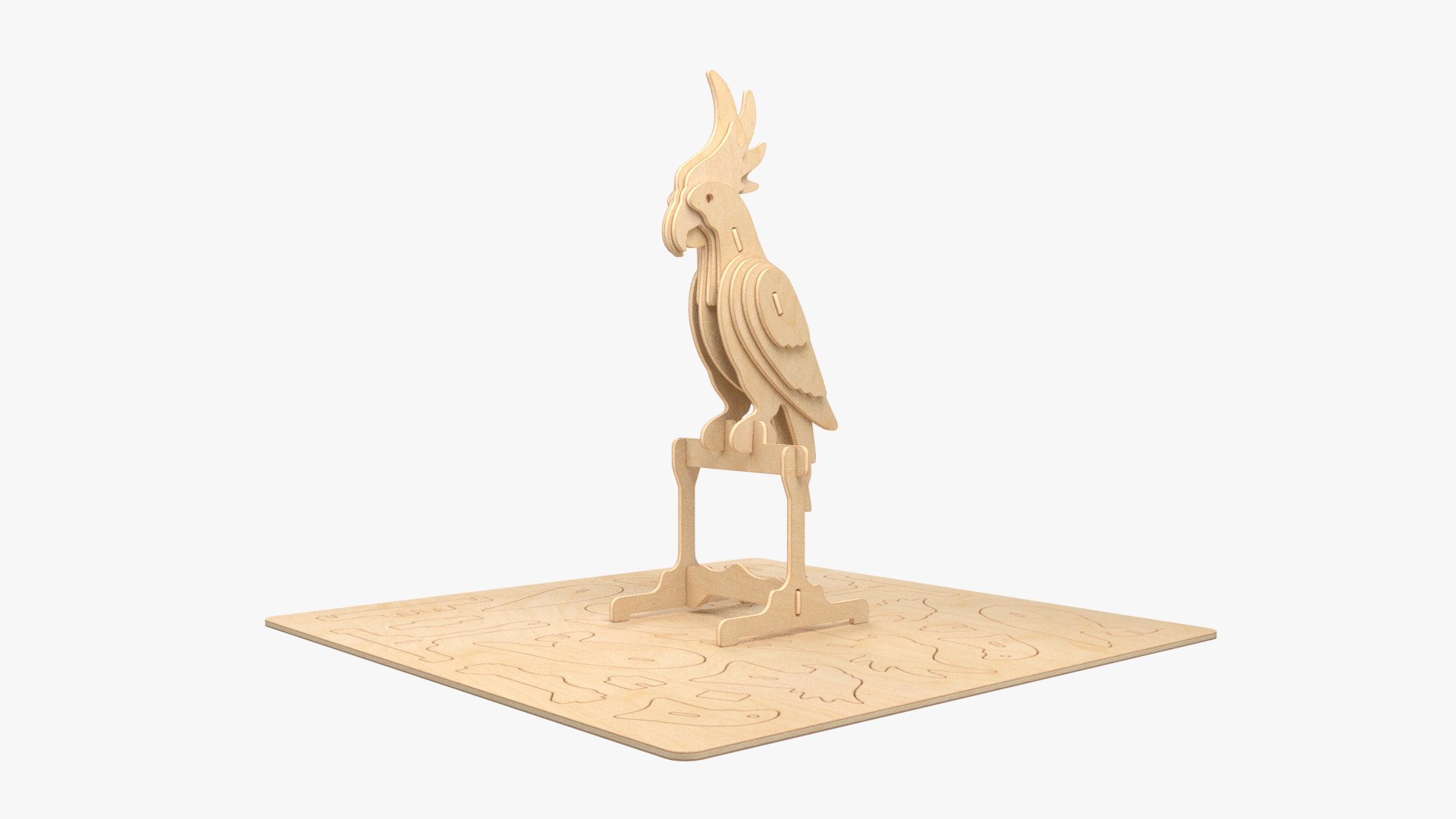 Parrot laser cut 3D model - TurboSquid 1607444