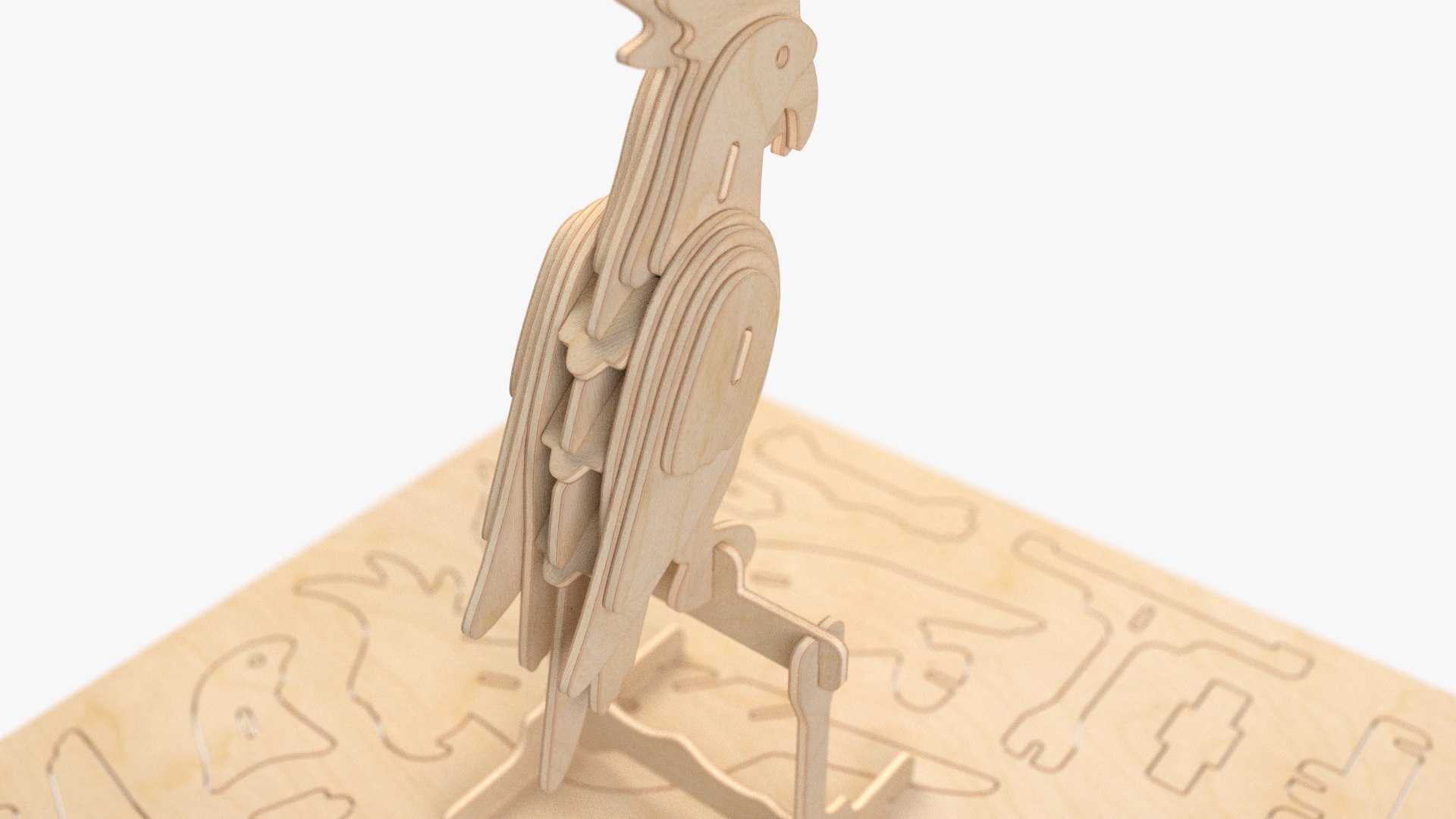 Parrot Laser Cut 3D Model - TurboSquid 1607444