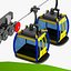 3d Model Of Cartoon Aerial Tramway