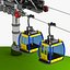 3d Model Of Cartoon Aerial Tramway