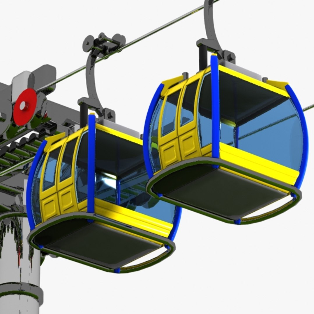 3d Model Of Cartoon Aerial Tramway
