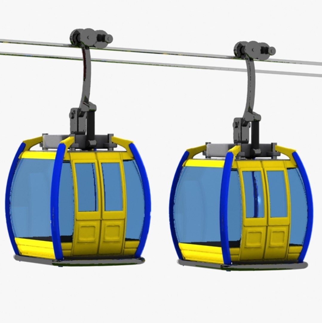 3d Model Of Cartoon Aerial Tramway