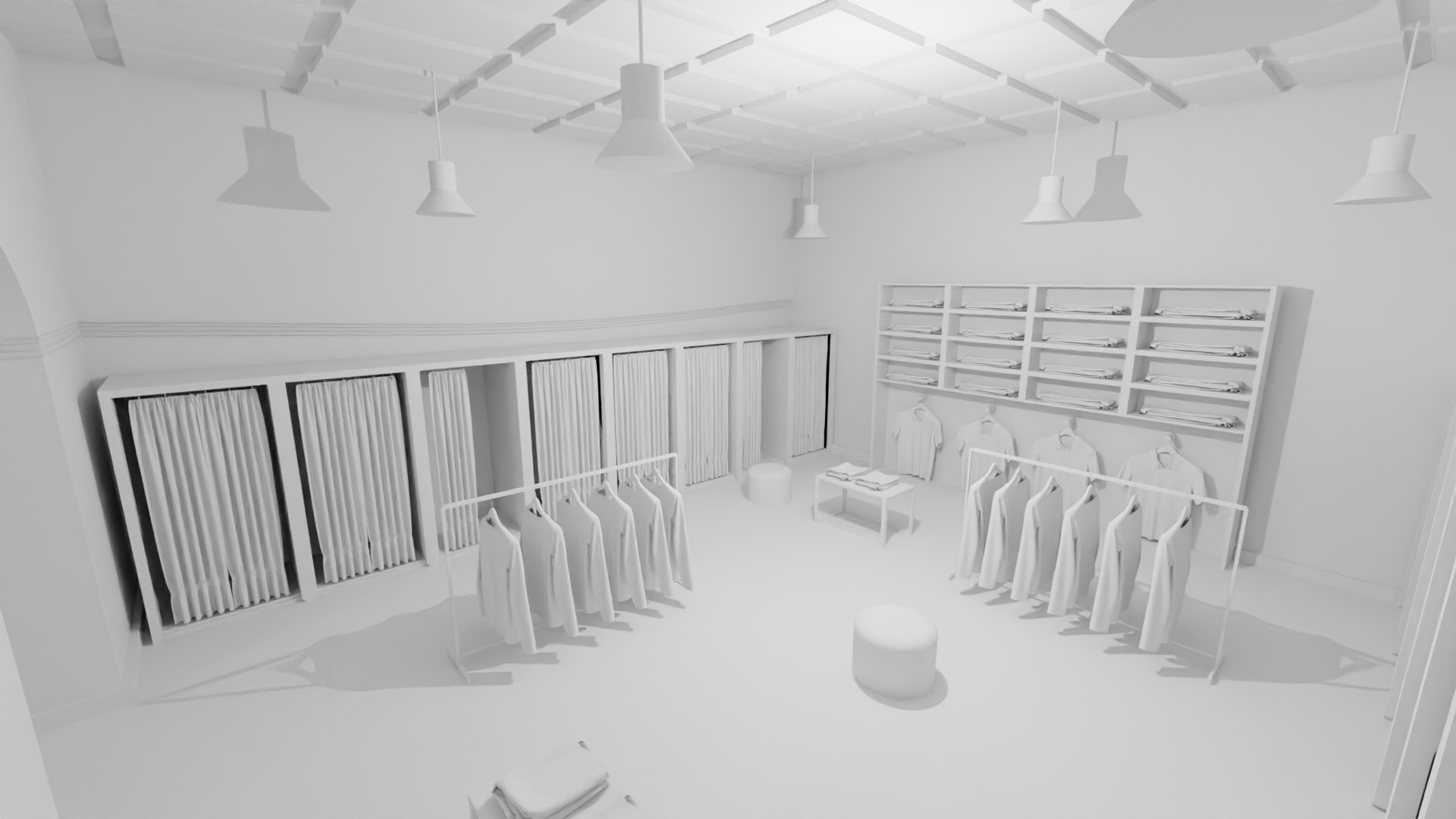Clothing Store Interior 3D - TurboSquid 2157376