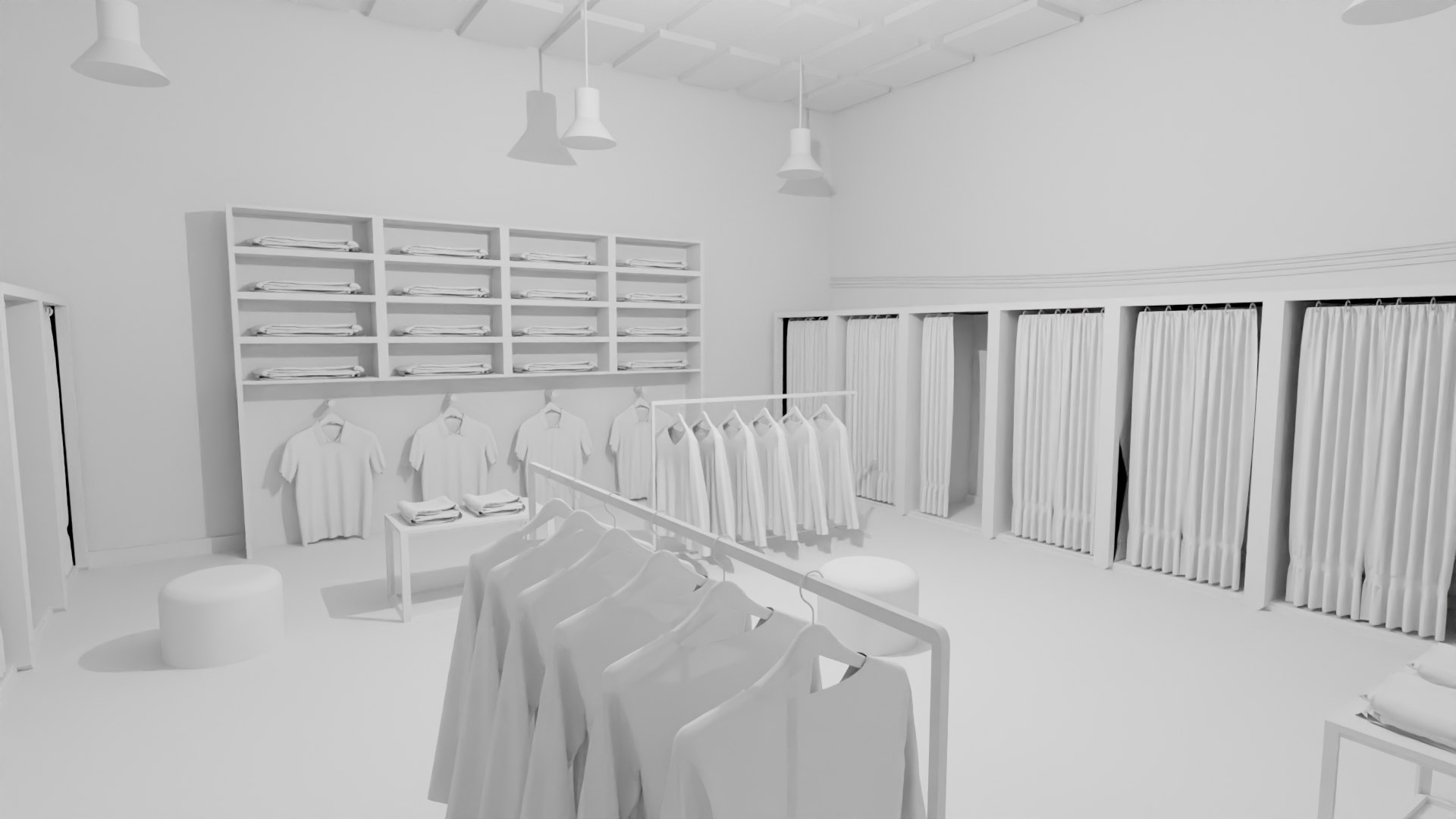 Clothing Store Interior 3D - TurboSquid 2157376