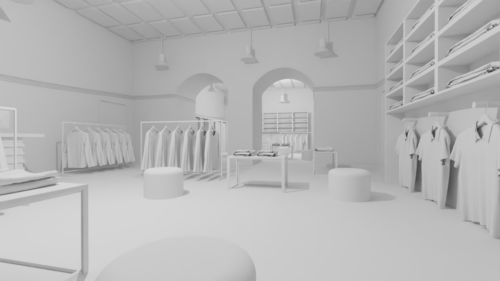 Clothing Store Interior 3D - TurboSquid 2157376