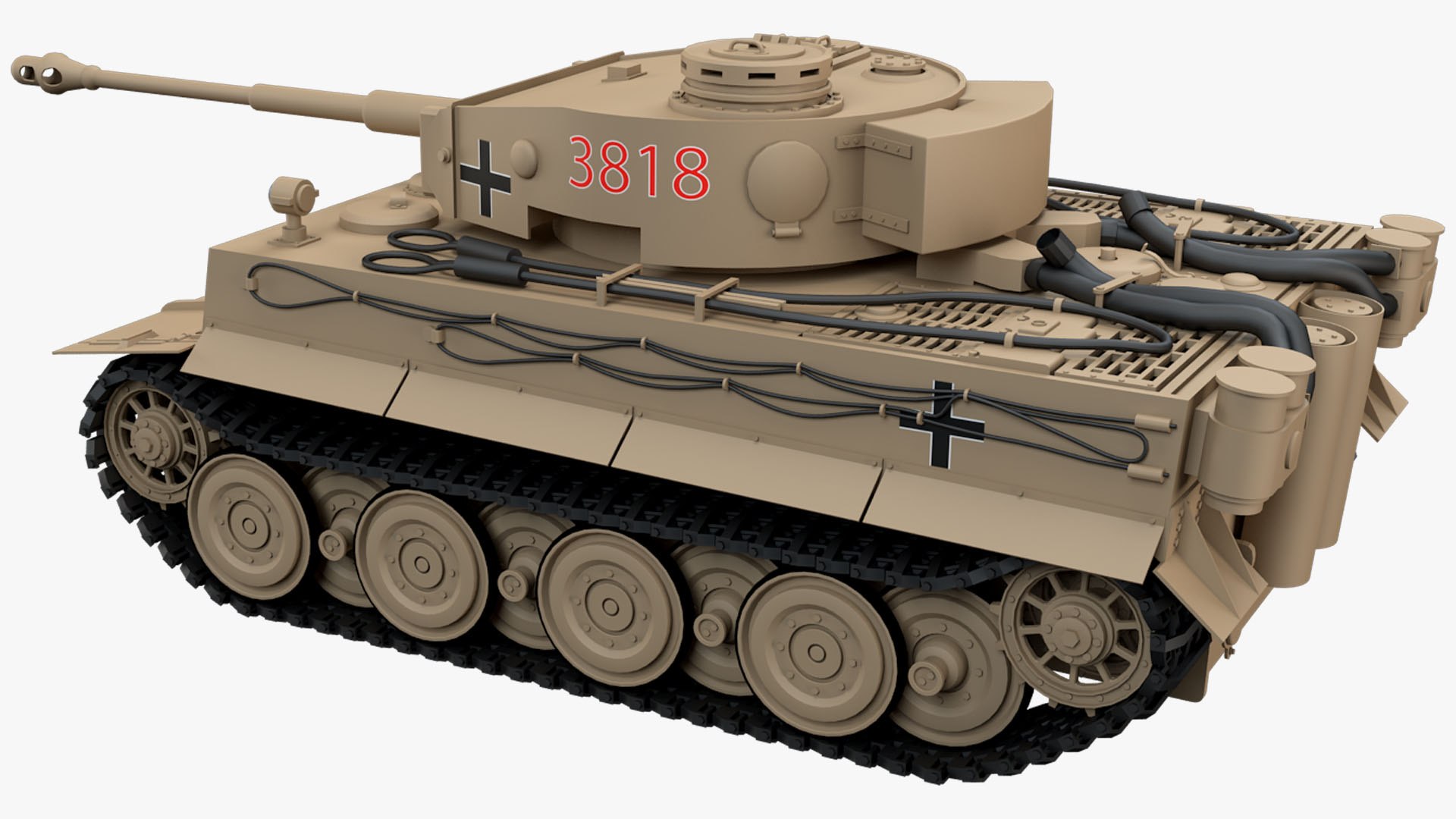 German tiger 1 panger 3D - TurboSquid 1490944